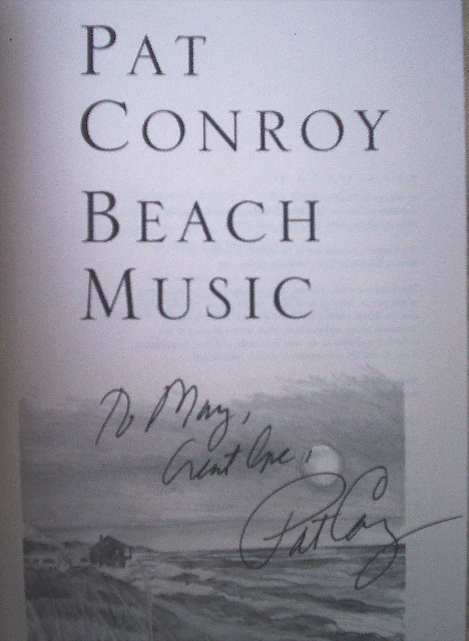SIGNED Beach Music by Pat Conroy | | 1995 | Doubleday | BIBLIO