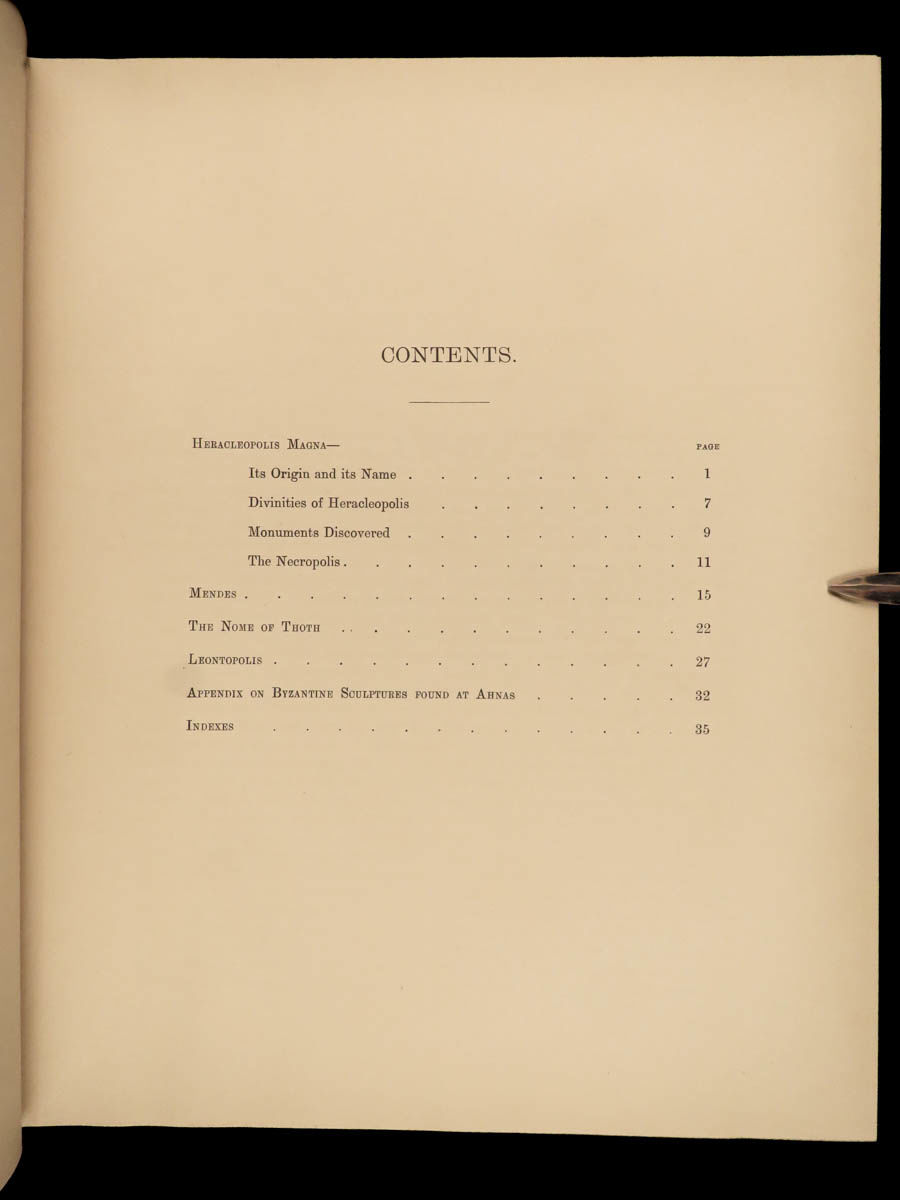 Ahnas el Medineh ("Heracleopolis Magna") with chapters on Mendes, the ...