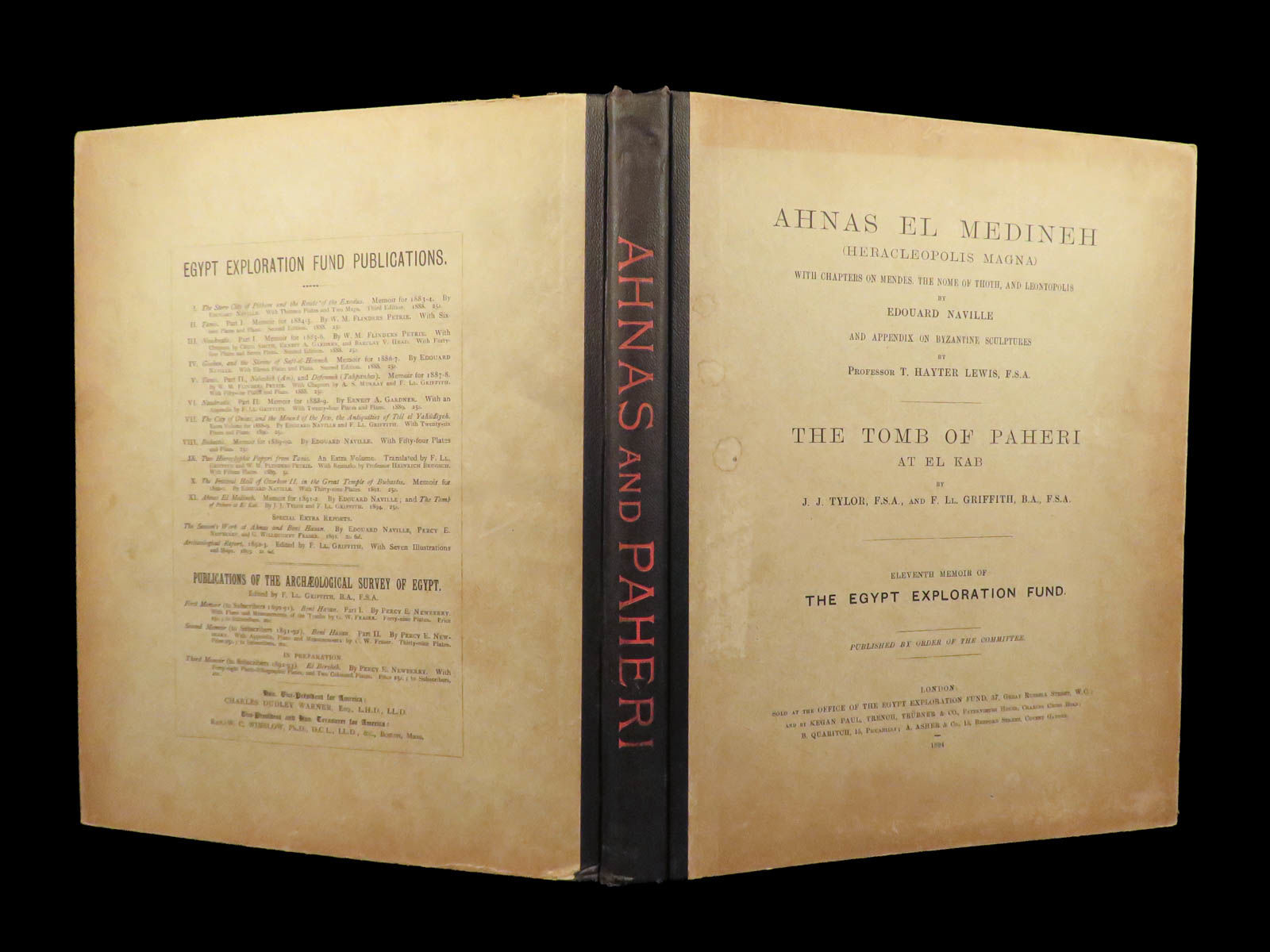 Ahnas el Medineh ("Heracleopolis Magna") with chapters on Mendes, the ...