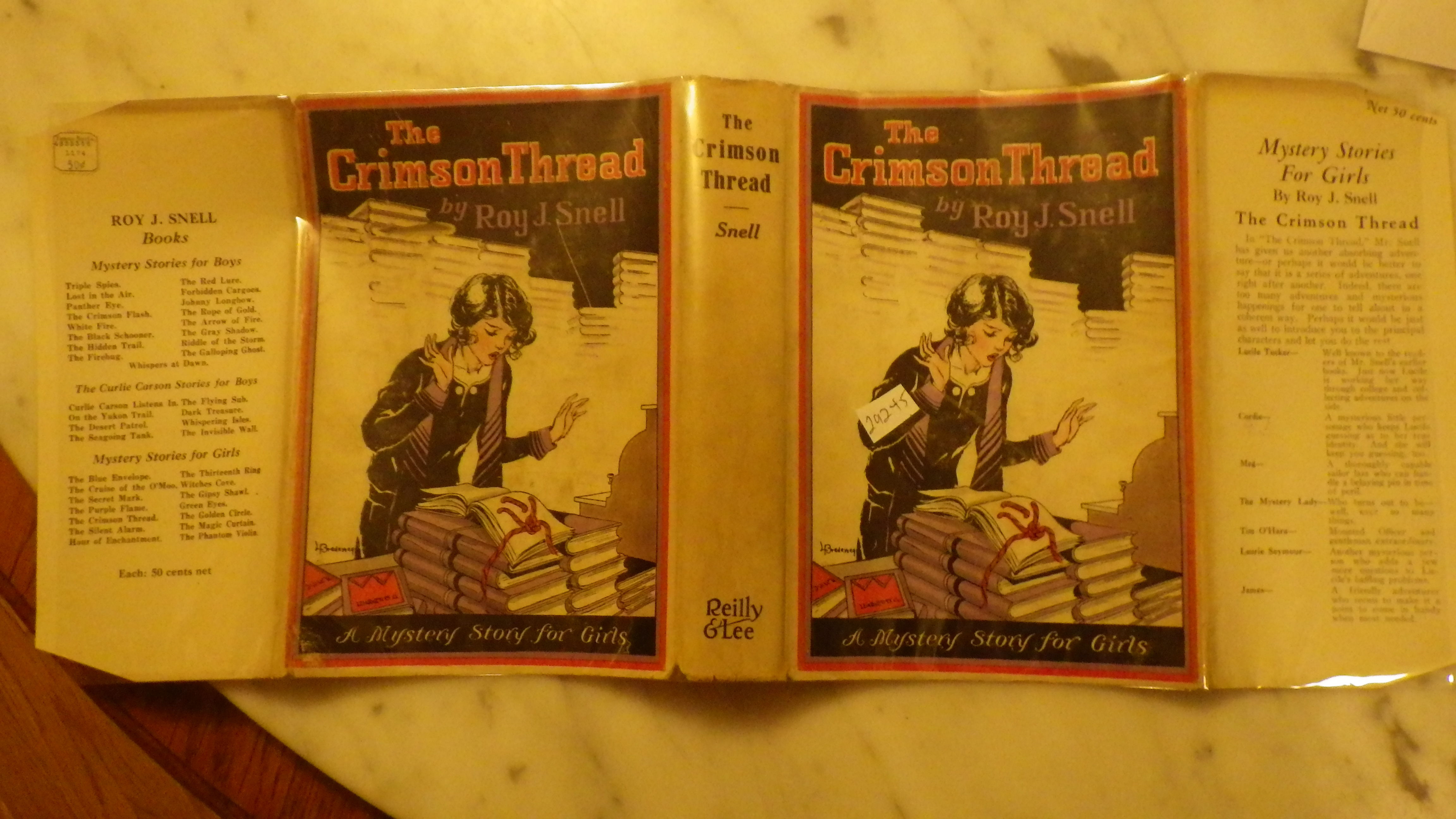 CRIMSON THREAD , IN Color DUSTJACKET , 25 chapters of girls adventure ...