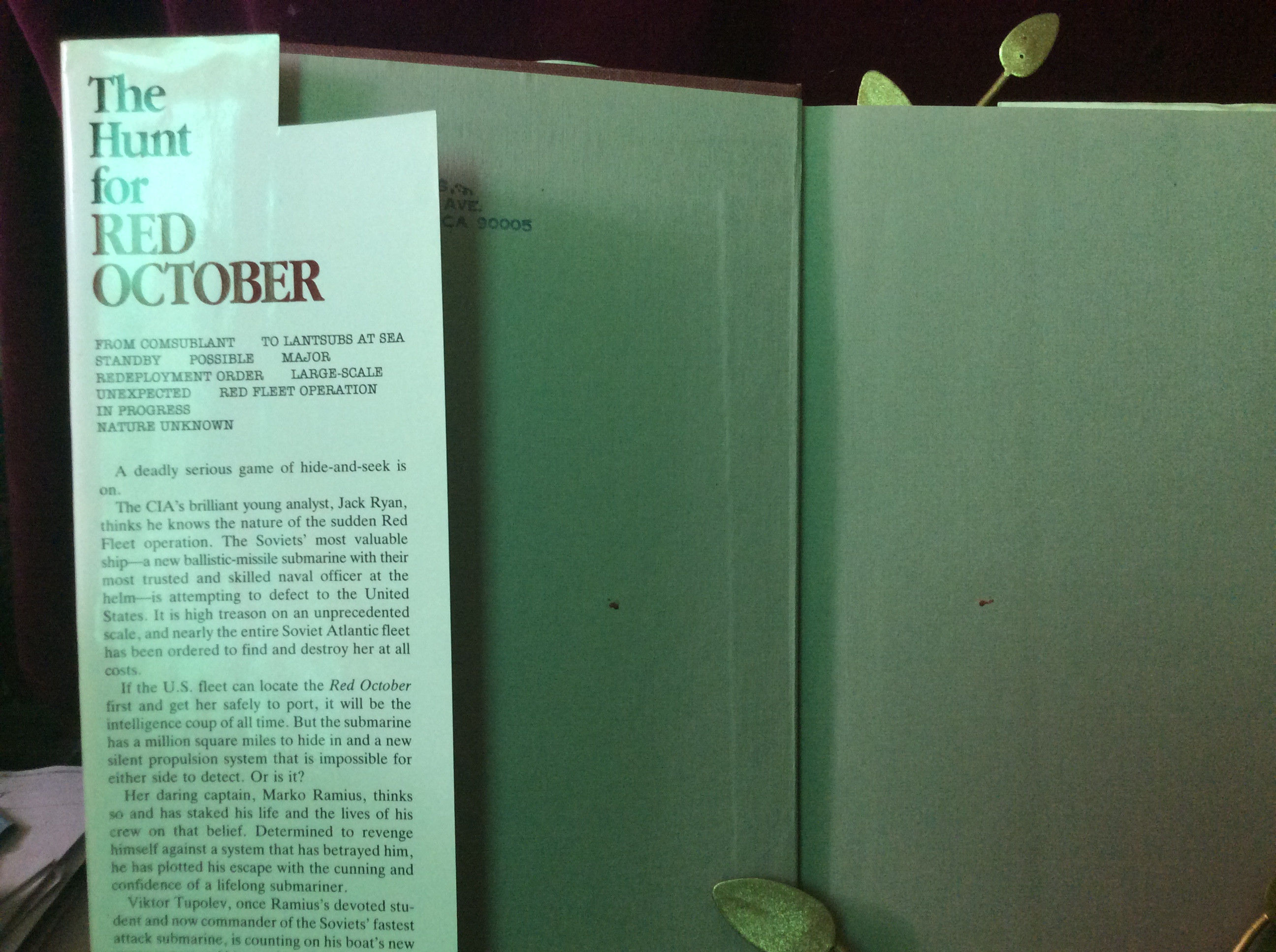 BIBLIO | The Hunt for Red October by Clancy, Tom | Hardcover | 1984 ...