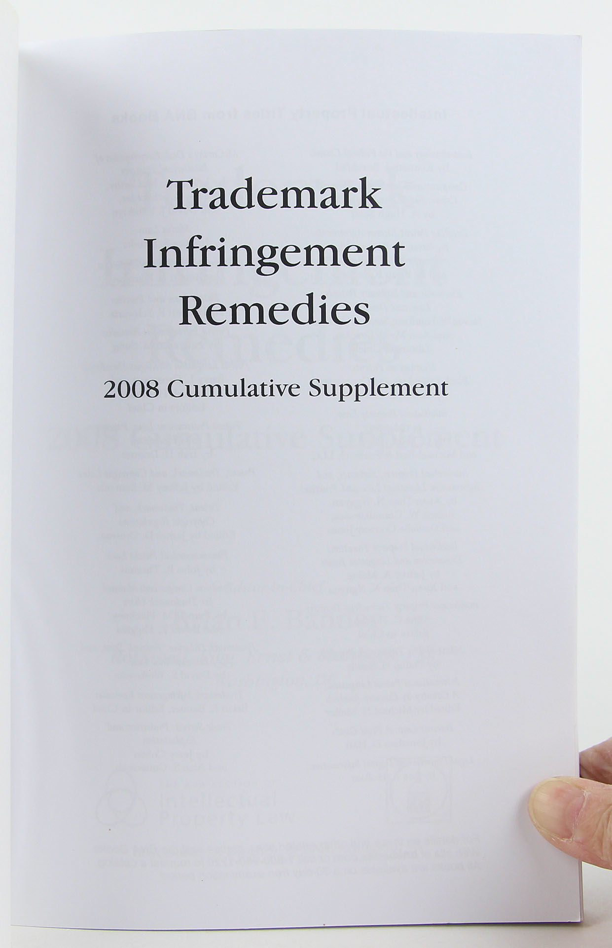 Trademark Infringement Remedies by Banner, Brian E. [Editor ...