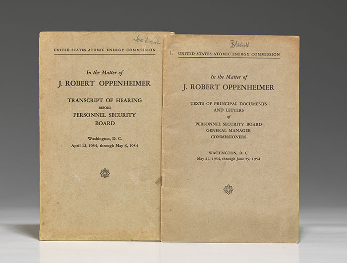 In the Matter of J. Robert Oppenheimer by OPPENHEIMER J. Robert | 1954 ...