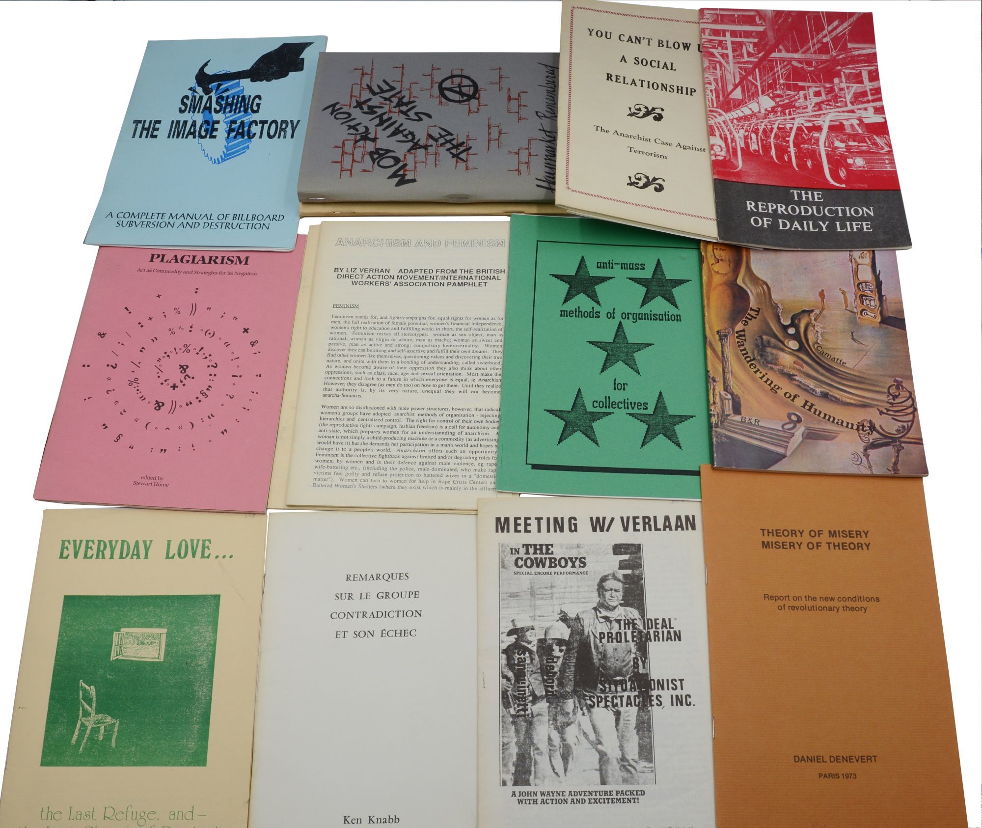 Collection of 90 post-situationist and anarchist pamphlets and ...