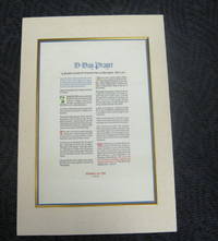 D-Day Prayer. From the White House—June 6, 1944. by Roosevelt, Franklin ...