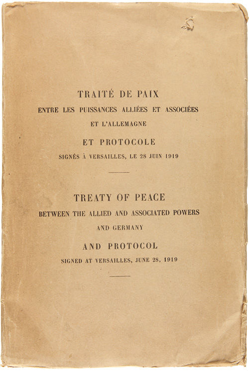TRAITE DE PAIX ENTRE LES PUISSANCES ALLIEES ET ASSOCIEES ET L'ALLEMAGNE ...