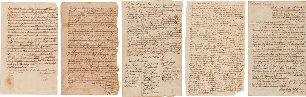[SMALL COLLECTION OF MANUSCRIPT DOCUMENTS CONNECTED TO THE LAYING OF ...