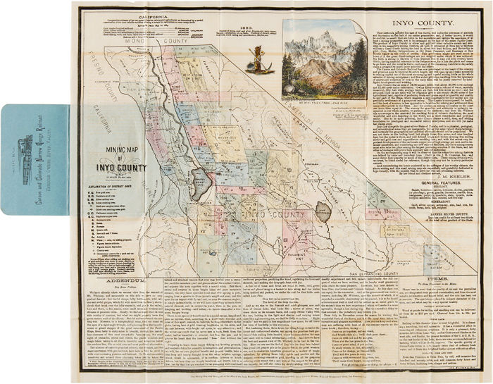 BIBLIO | MINING MAP OF INYO COUNTY by Keeler, Julius M | | [ 1884 ...
