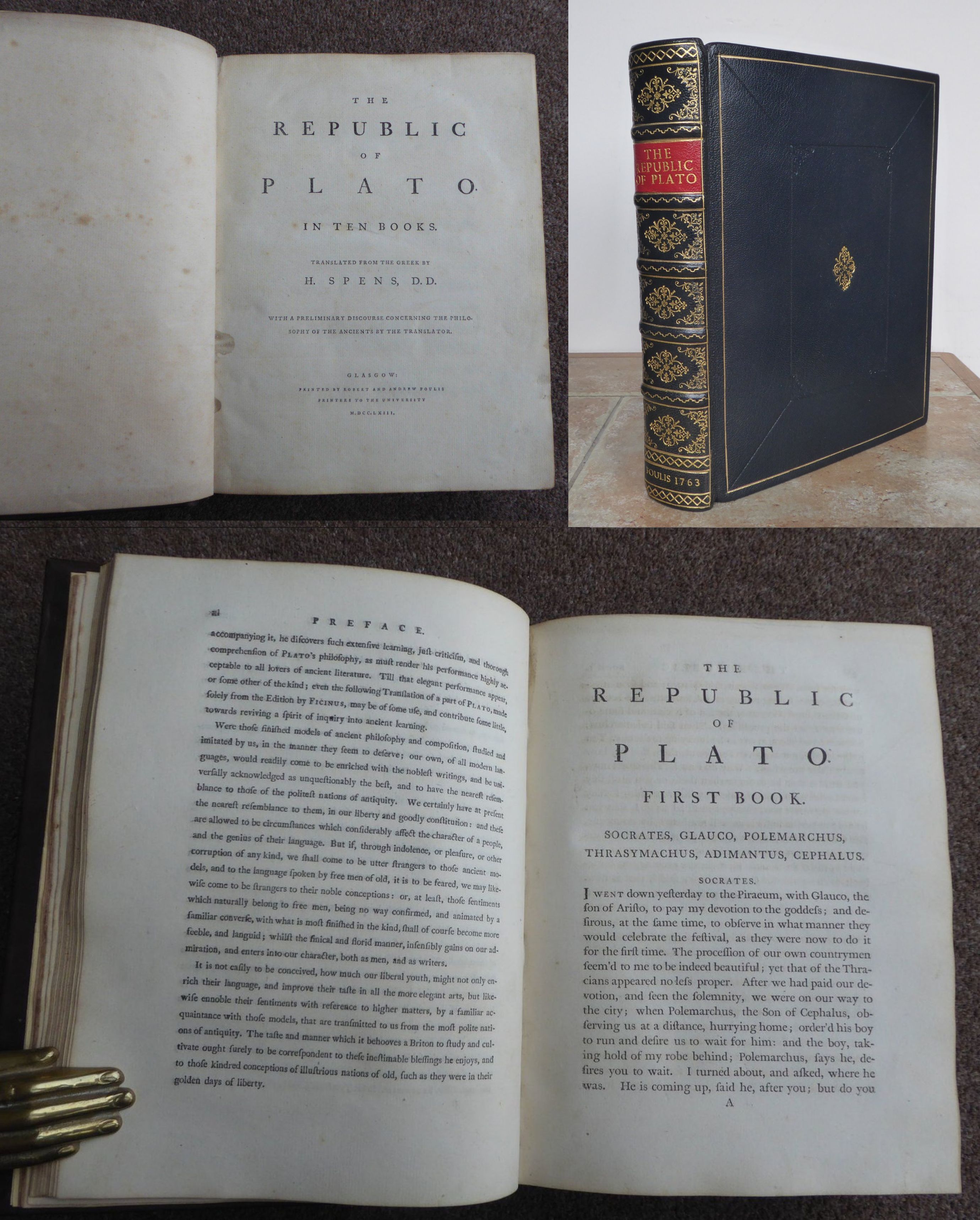 THE REPUBLIC OF PLATO. In Ten Books. Translated from the Greek by H ...