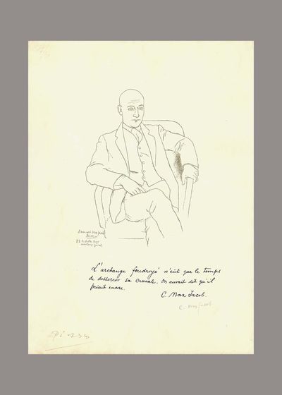 MAX JACOB. Double Signed Litho by Picasso. Max Jacob | 1910 | 1910 | Biblio