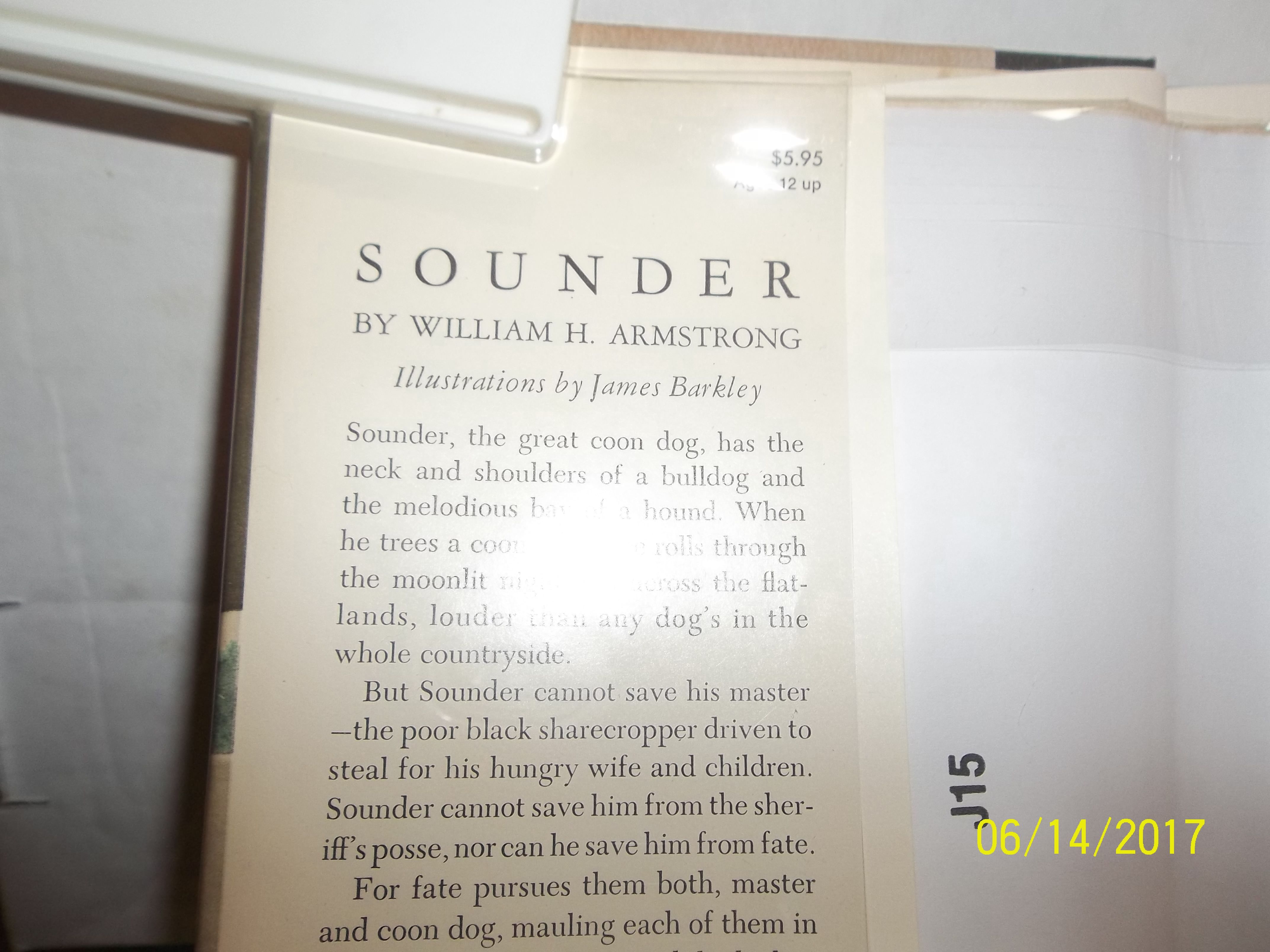 Sounder (Signed First Edition, 1969) by Armstrong, William H ...