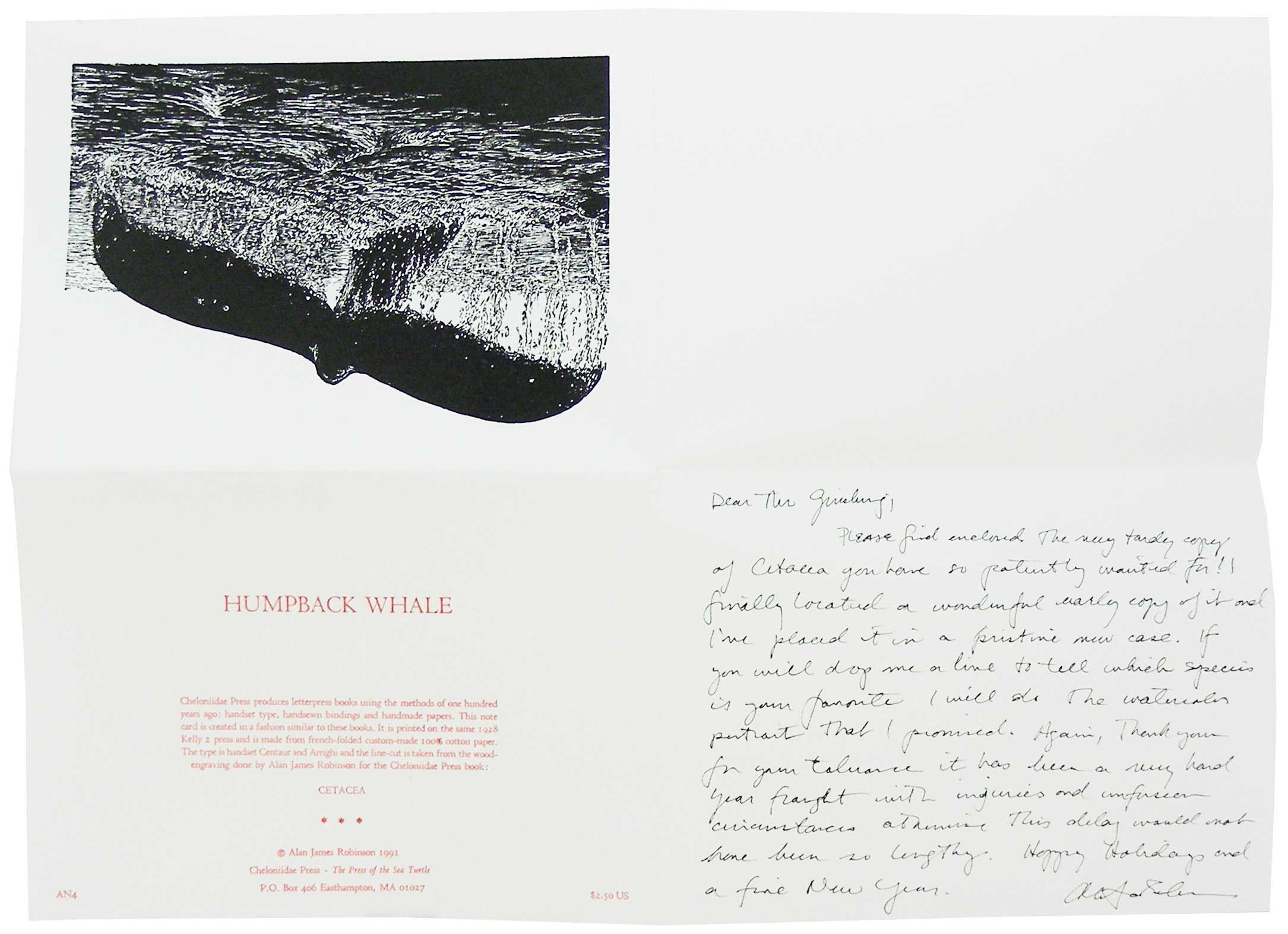 Cetacea, The Great Whale by [Cheloniidae Press] Robinson, Alan James ...