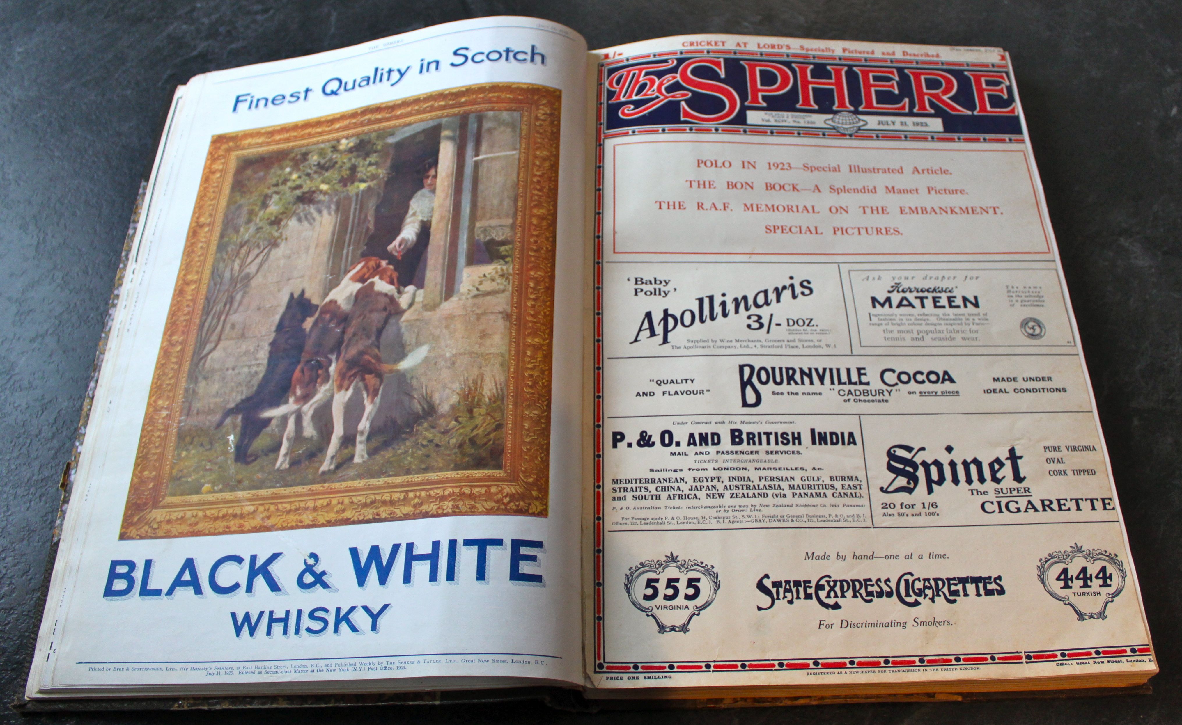 THE SPHERE MAGAZINE, Vol. XCIV, No. 1224 to No 1230 (July 7, 1923 to ...