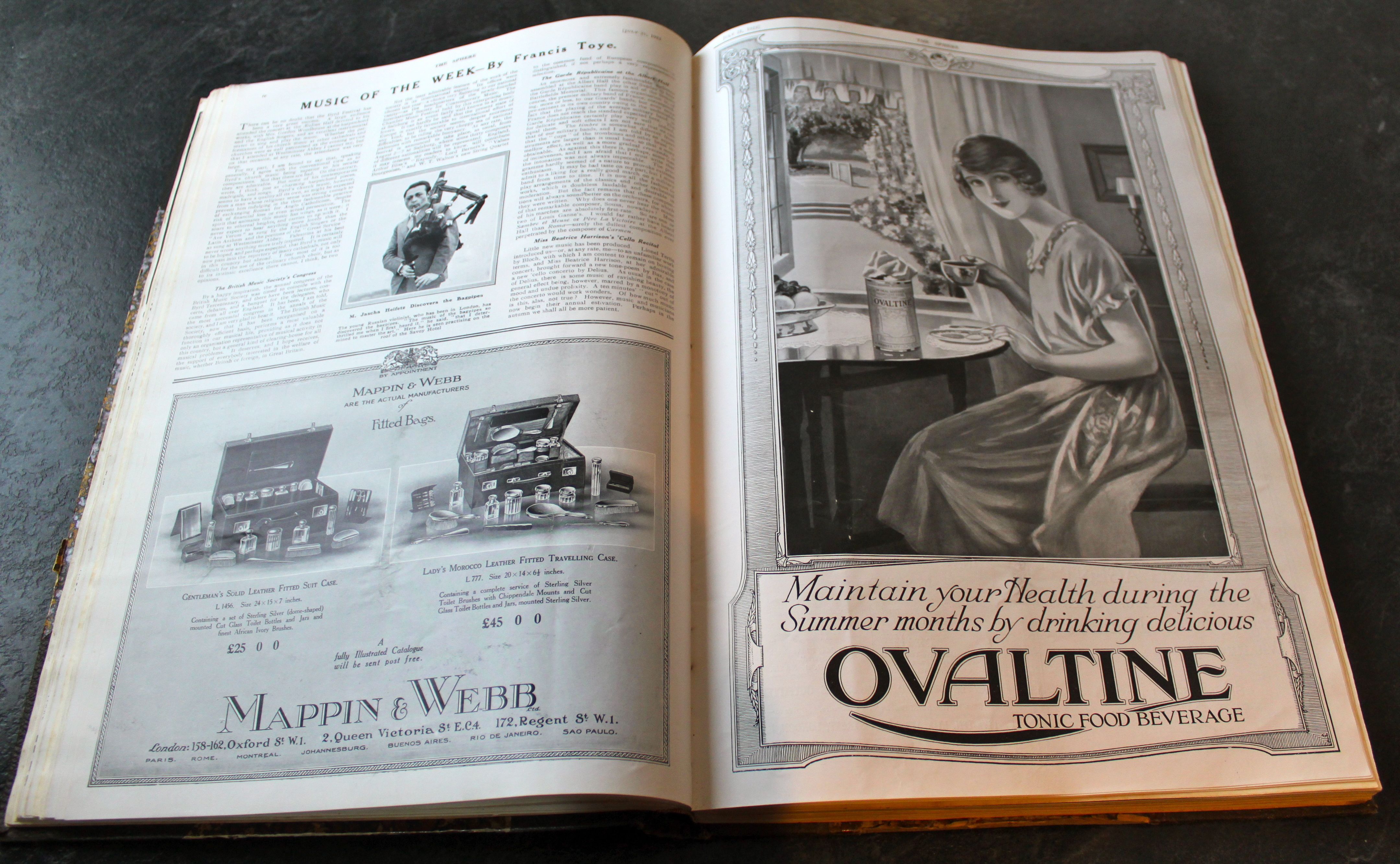 THE SPHERE MAGAZINE, Vol. XCIV, No. 1224 to No 1230 (July 7, 1923 to ...