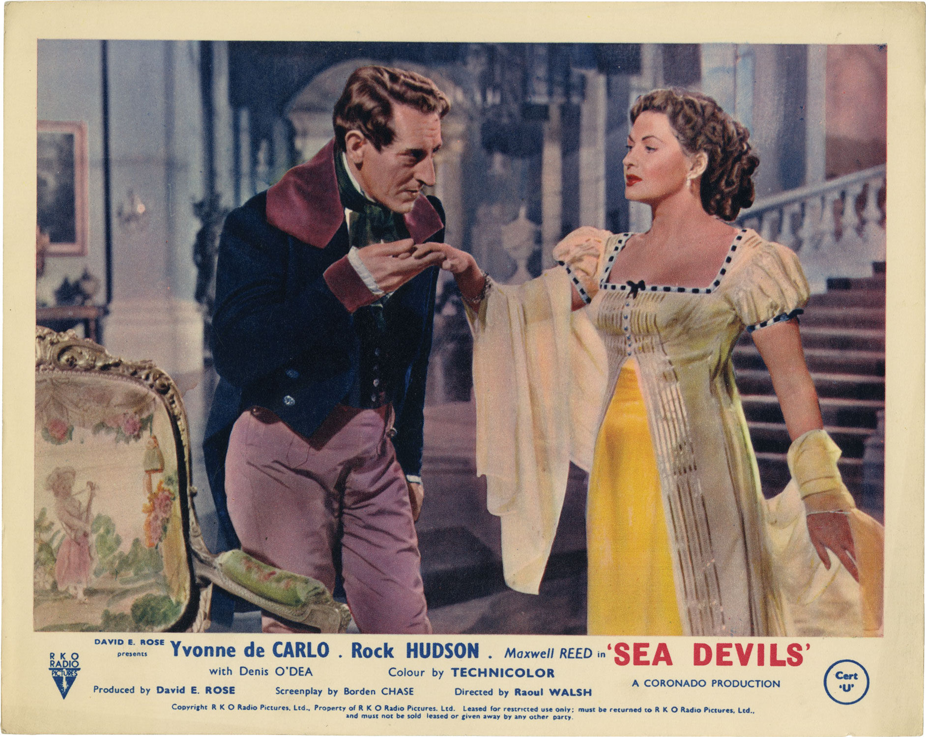 Sea Devils (Eight front-of-house card from the 1953 film) by Raoul Walsh (director); Victor Hugo ...