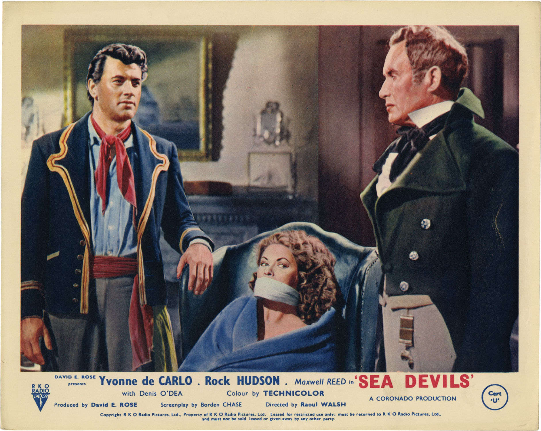 Sea Devils (Eight front-of-house card from the 1953 film) by Raoul Walsh (director); Victor Hugo ...