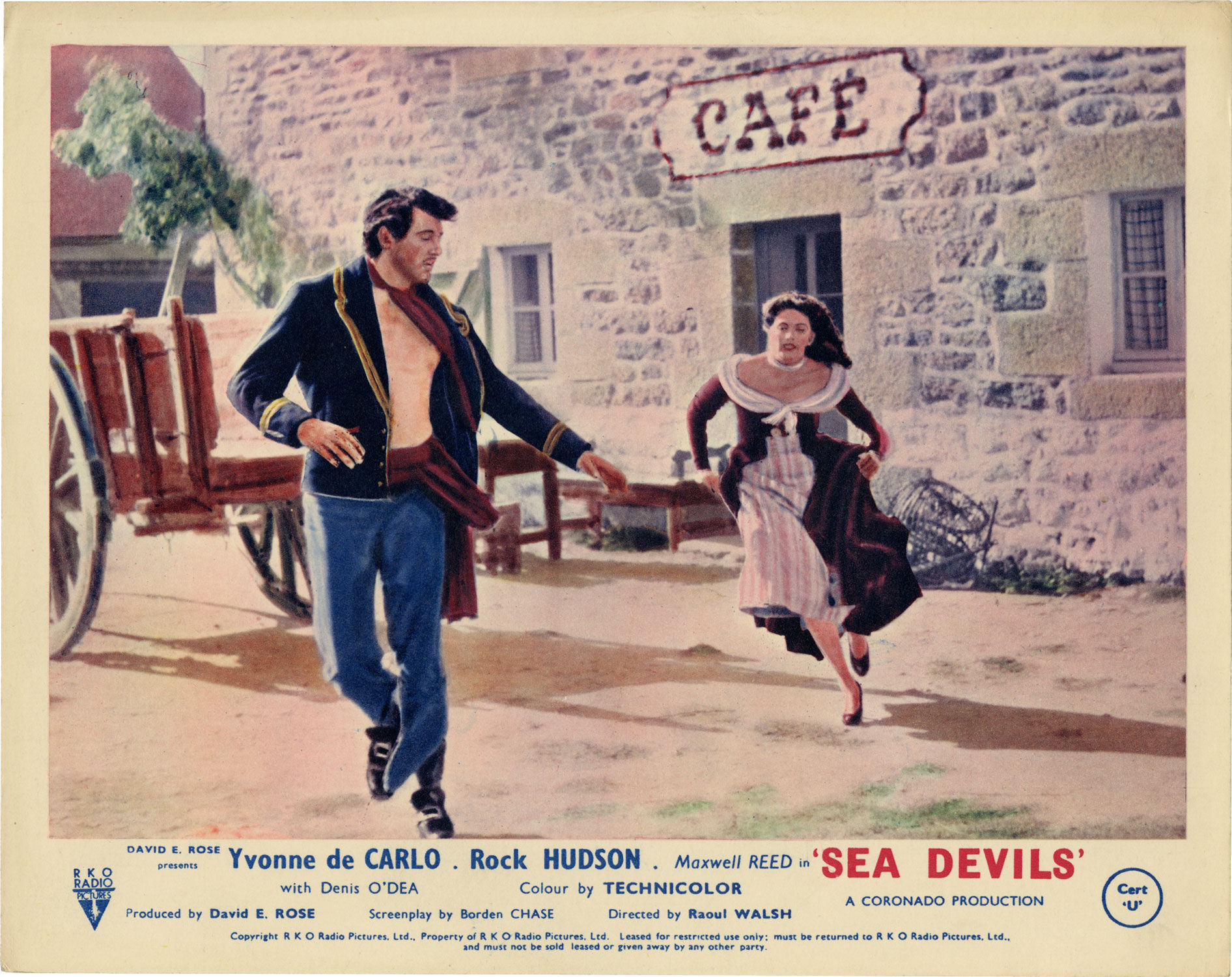 Sea Devils (Eight front-of-house card from the 1953 film) by Raoul Walsh (director); Victor Hugo ...