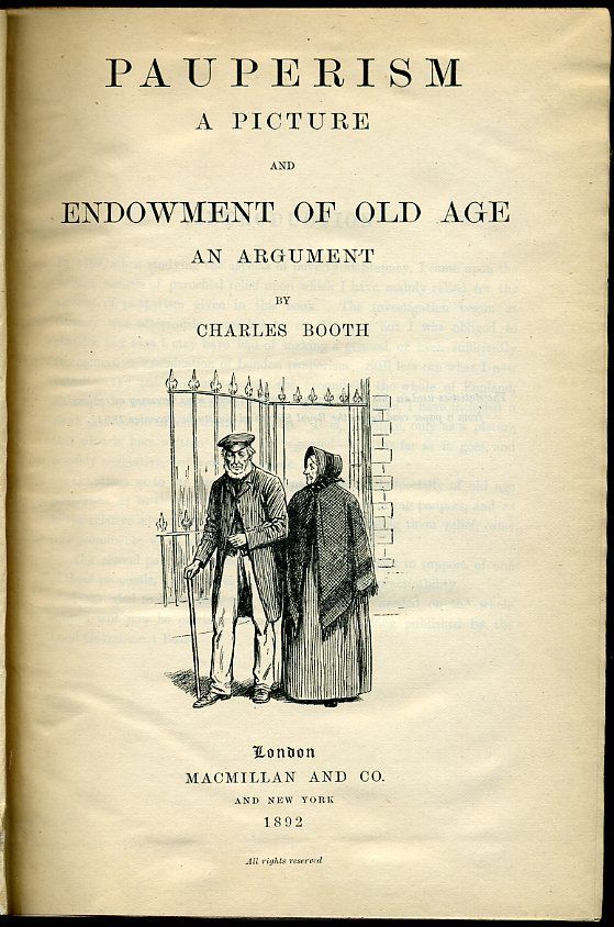 Pauperism by Booth, Charles | Hardcover | 1892 | Macmillan & Co | Biblio