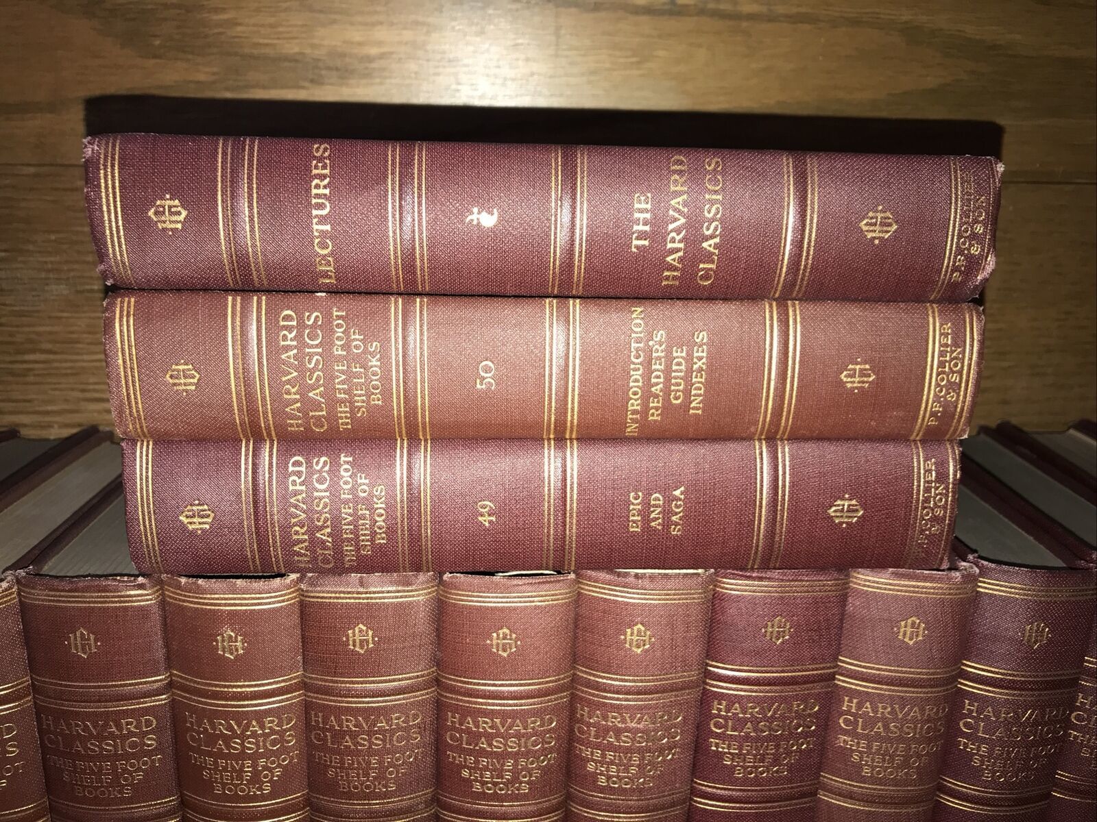 THE HARVARD CLASSICS. 1909 - 1914. First Edition. Complete 51 Volume ...