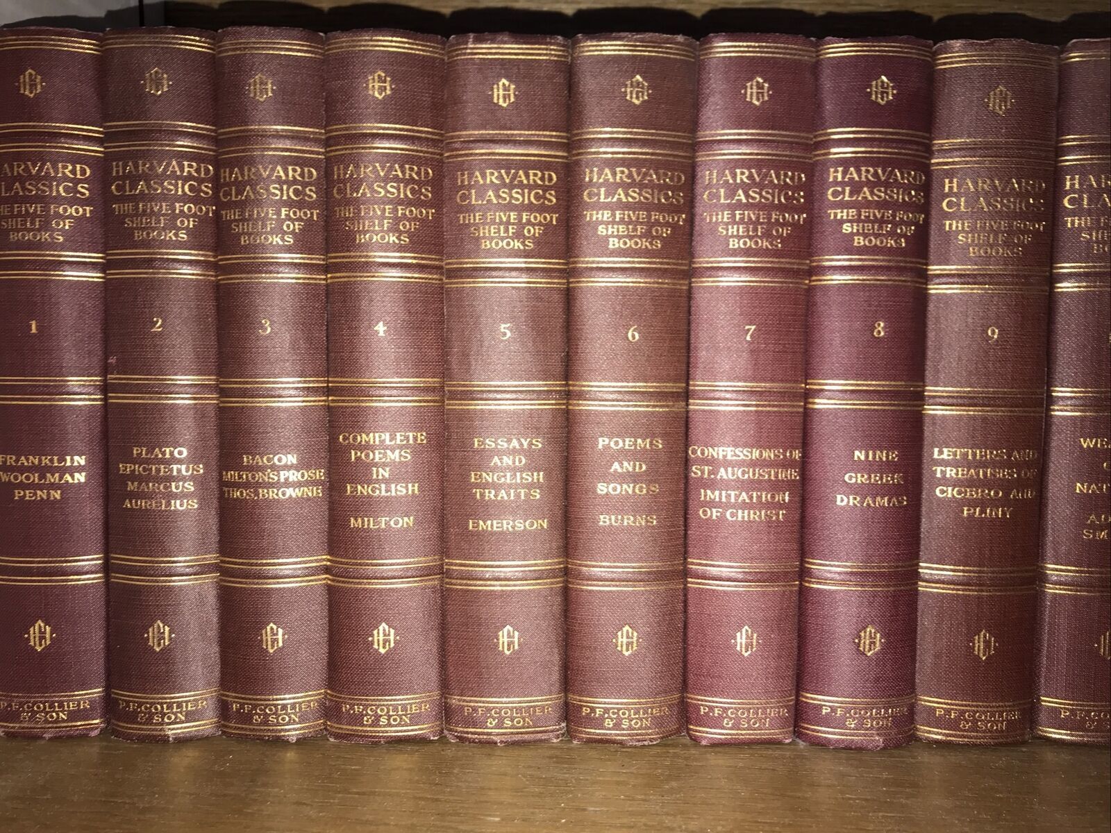 THE HARVARD CLASSICS. 1909 - 1914. First Edition. Complete 51 Volume ...