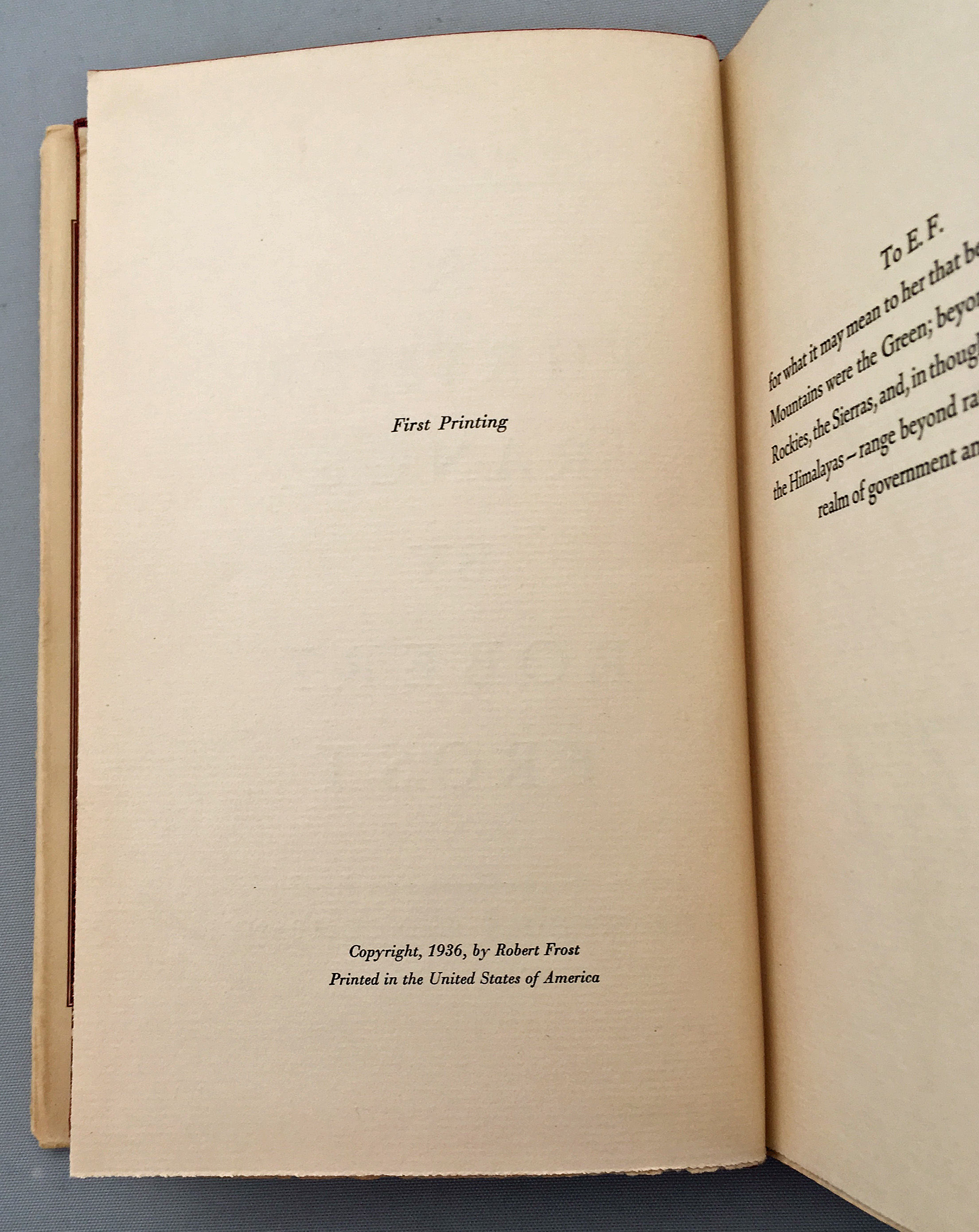 A Further Range by Frost, Robert | Hardcover | 1936 | Henry Holt and ...