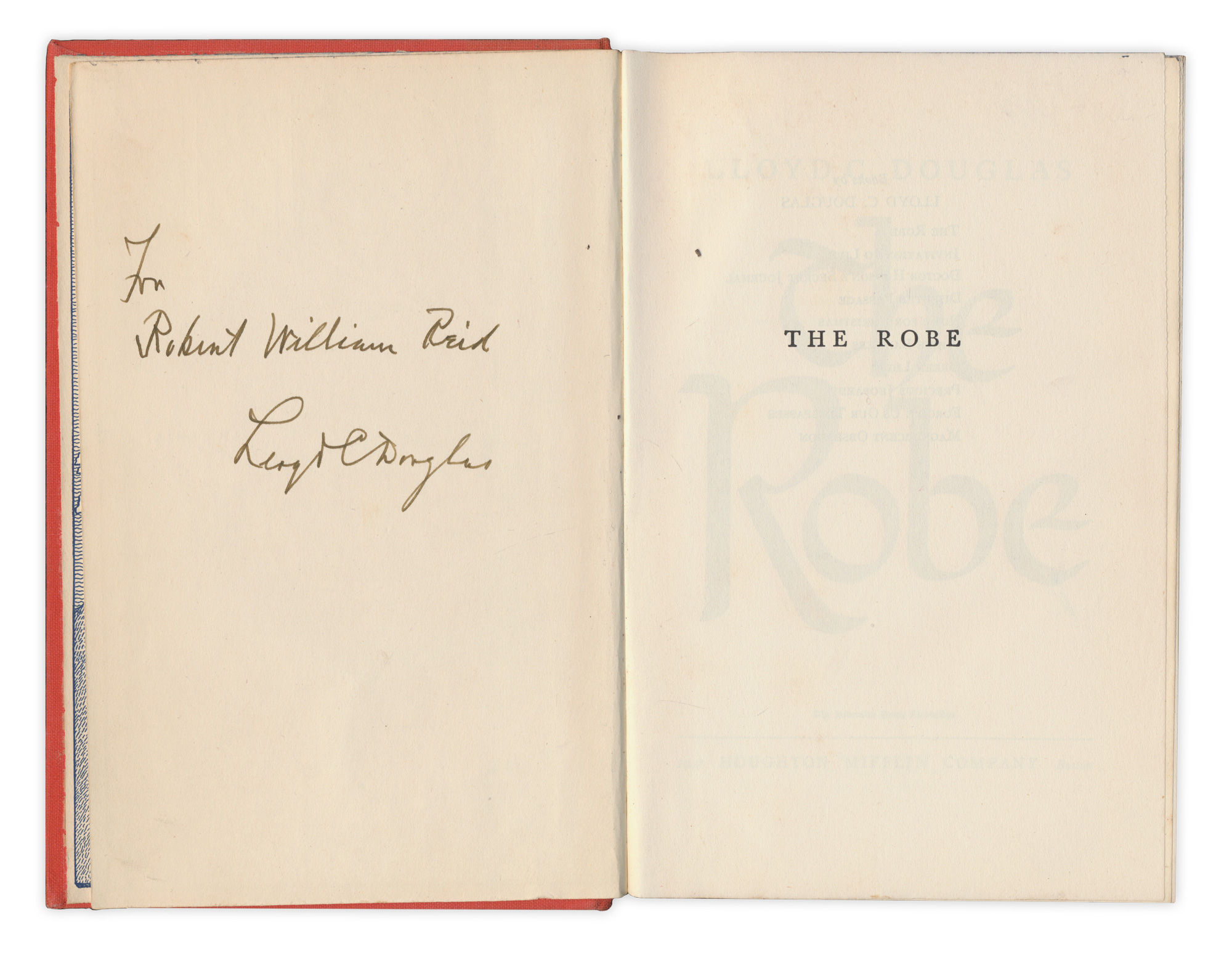 THE ROBE by Douglas, Lloyd C | Hardcover | 1942 | Houghton Mifflin Co ...