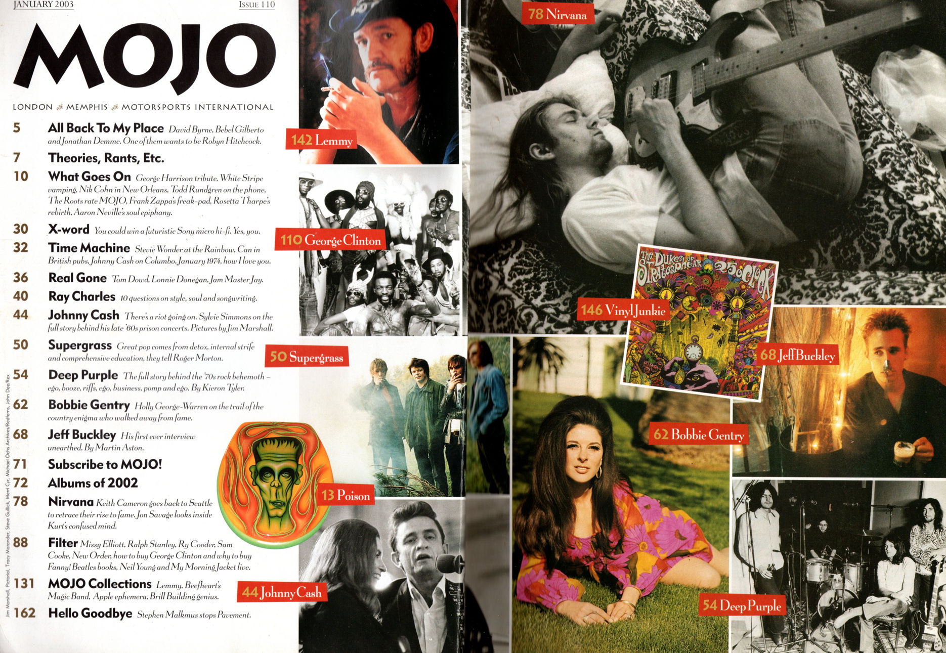 Mojo Magazine - January, 2003. Kurt Cobain; Johnny Cash; The Libertines ...