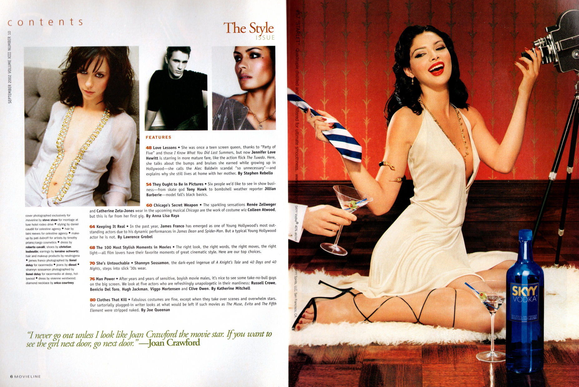 Movieline Magazine - September, 2002. The Style Issue. Jennifer Love ...