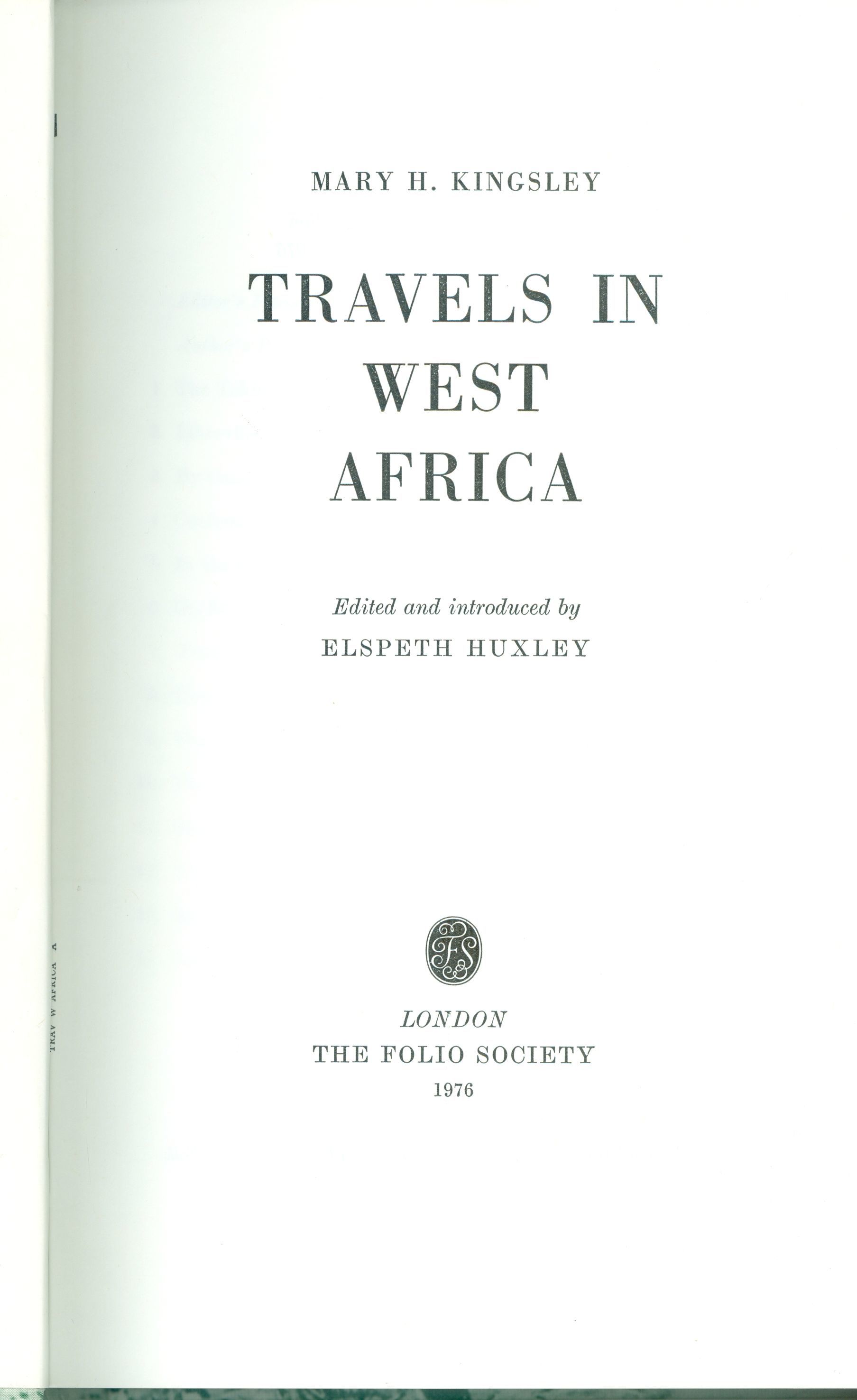 Travels in West Africa by Mary B Kingsley | Hardback | 1976 | Folio ...
