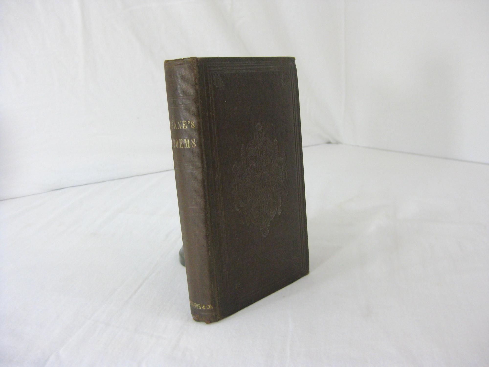 POEMS by Saxe, John G | Cloth | 1859 | Ticknor and Fields | Biblio