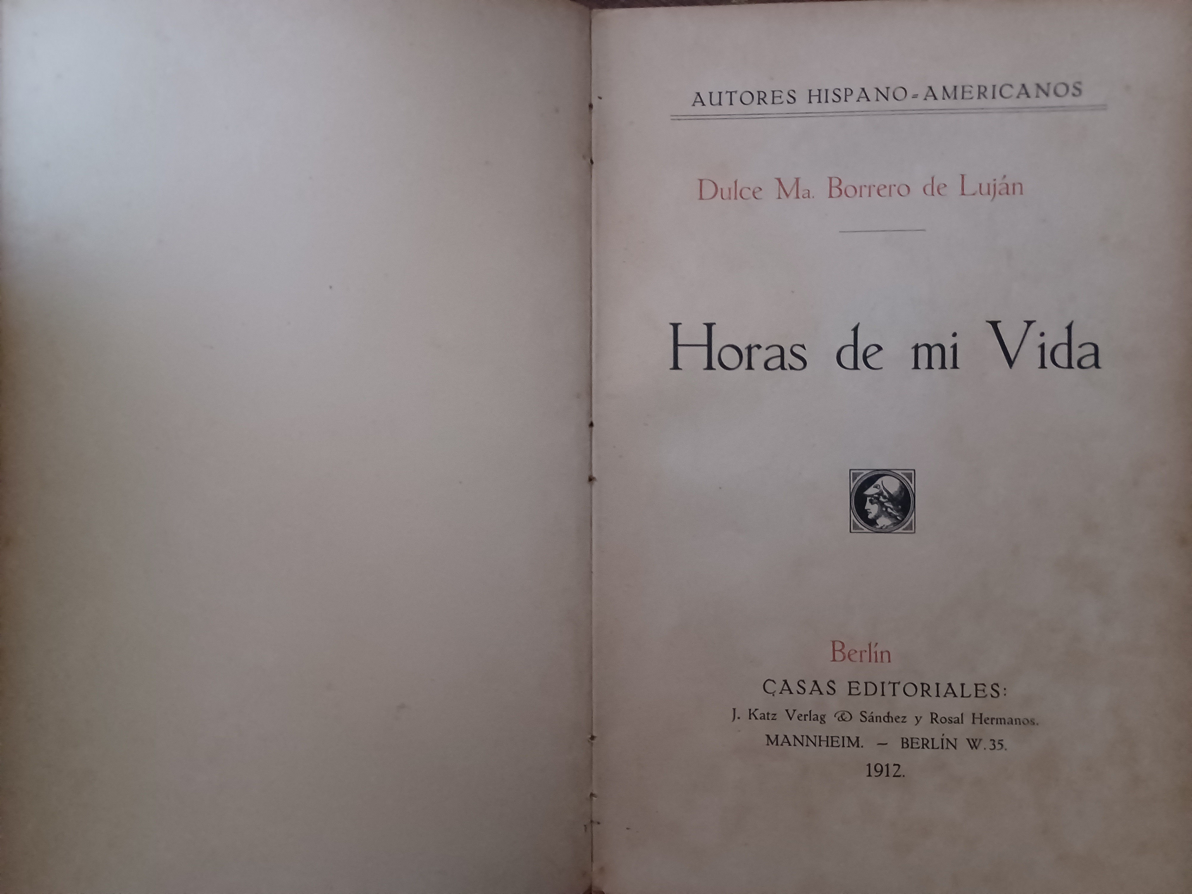 Horas de mi vida poesias de dulce maria borrero primera edicion berlin ...
