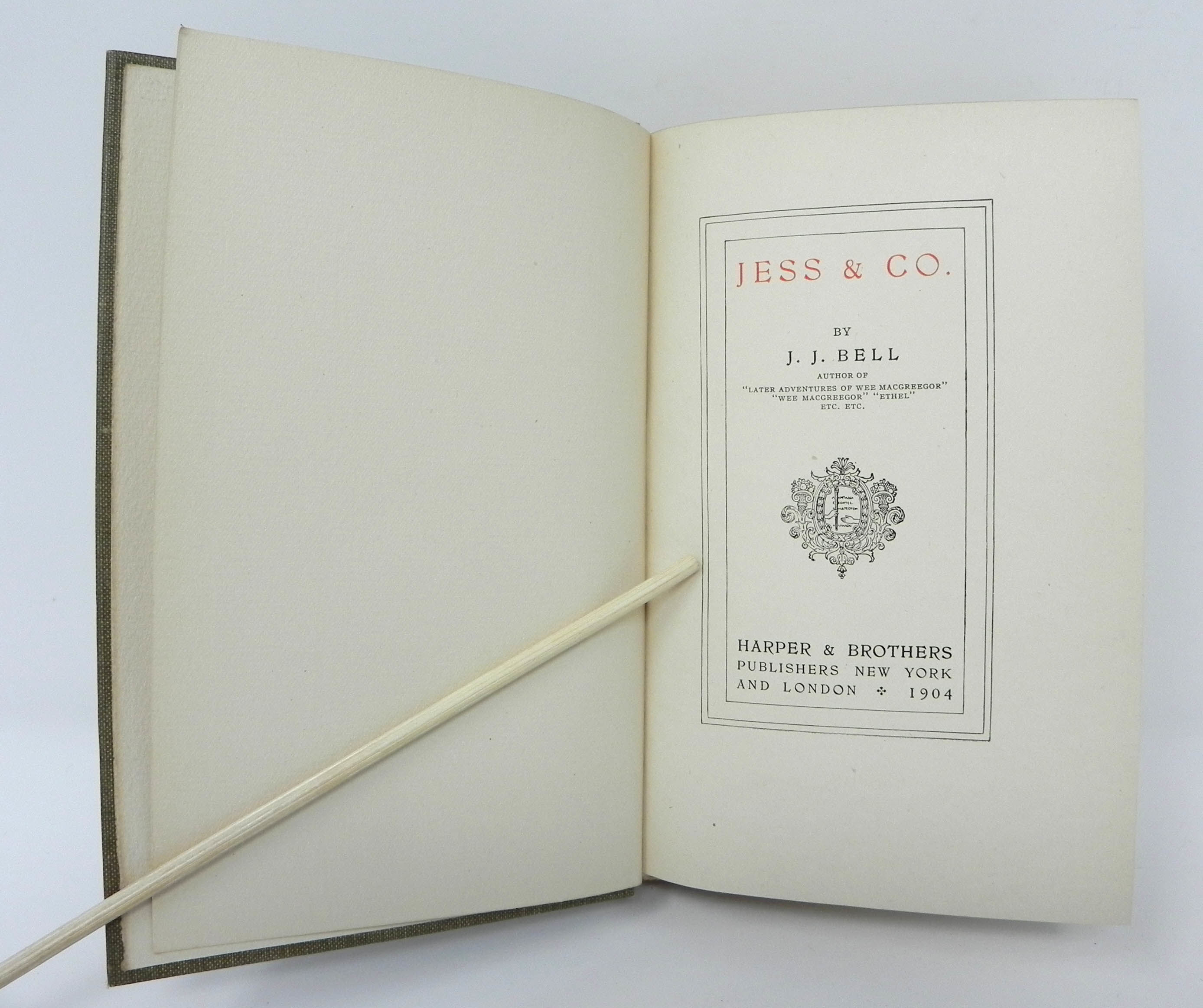 Jess & Co. by J. J. Bell | Hardcover | 1904 | Harper & Brothers ...