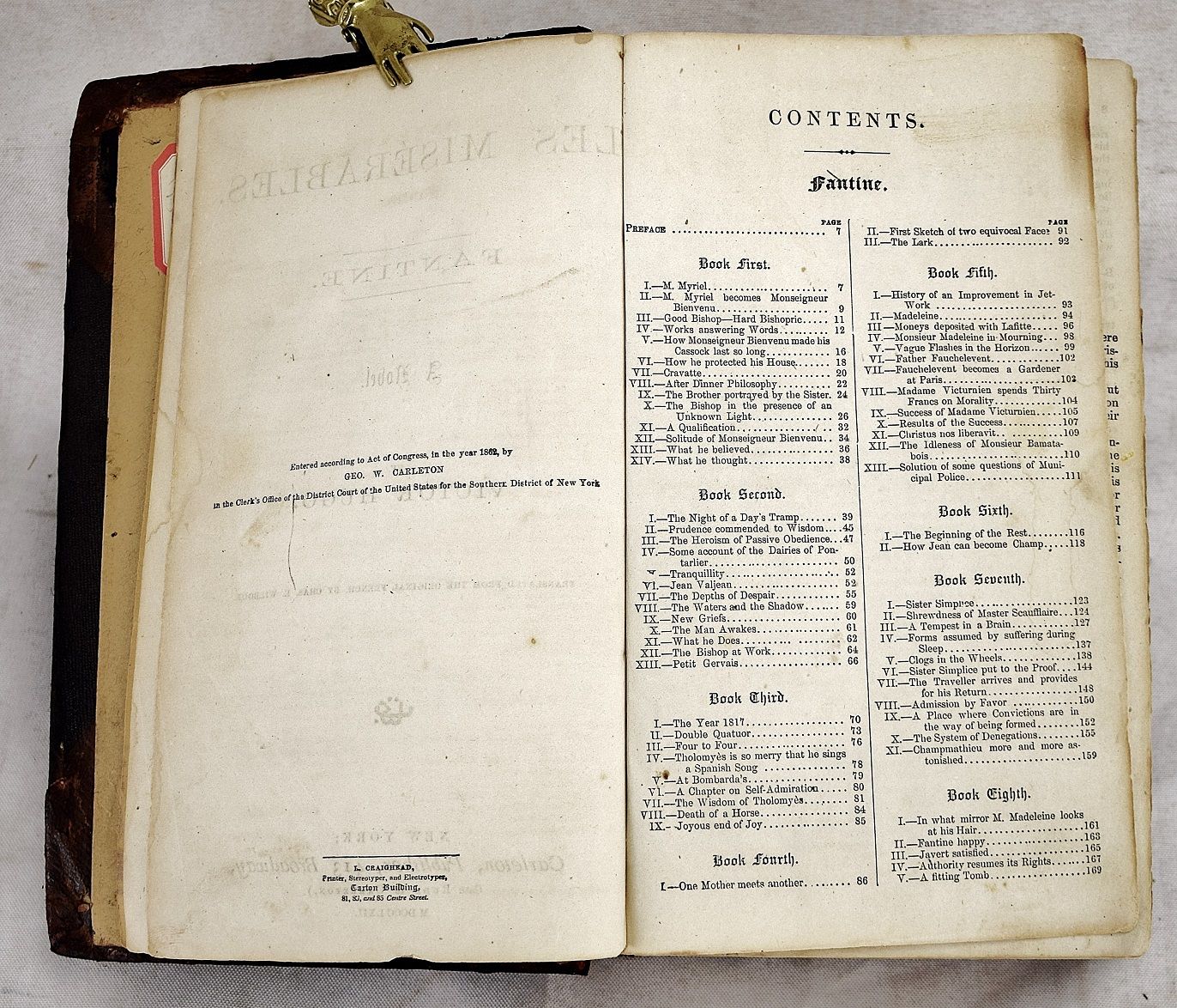 Fantine Les Miserables Book