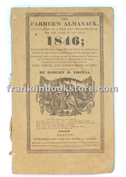 Old Farmer's Almanac 1846 by E.G.House | soft | 1845 | Old Farmer's ...