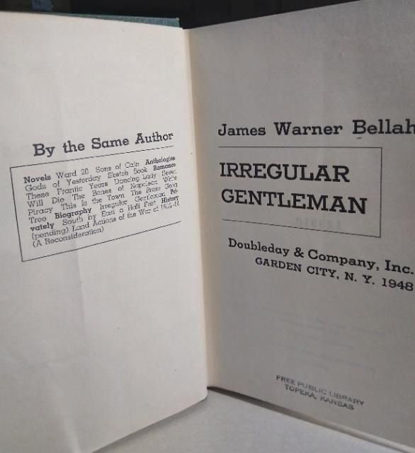 Irregular Gentleman by James Warner Bellah | Hardcover | 1948 ...