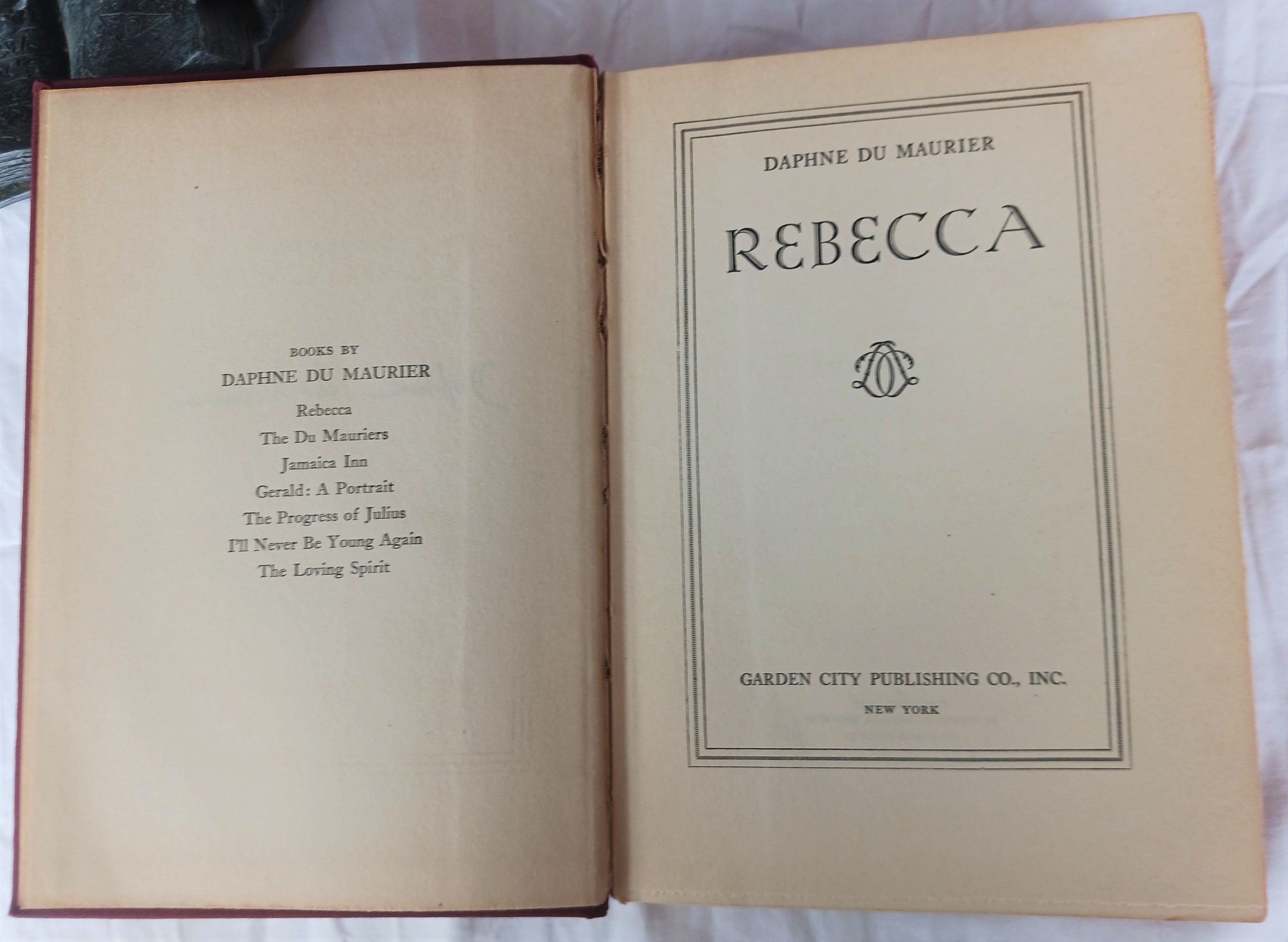 BIBLIO | Rebecca by Du Maurier, Daphne | Hardcover | 1940 | Garden City ...
