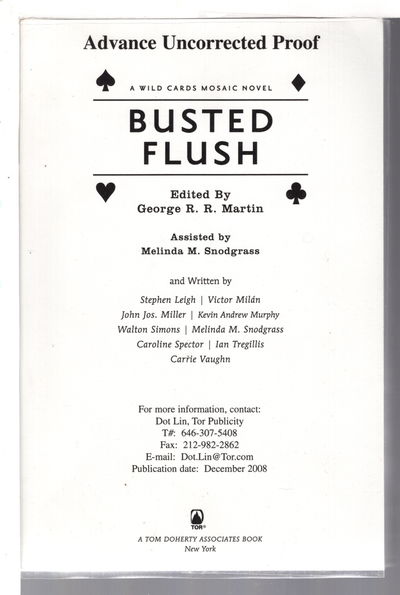 BUSTED FLUSH: A Wild Cards Mosaic Novel. by Martin, George R. R., and ...