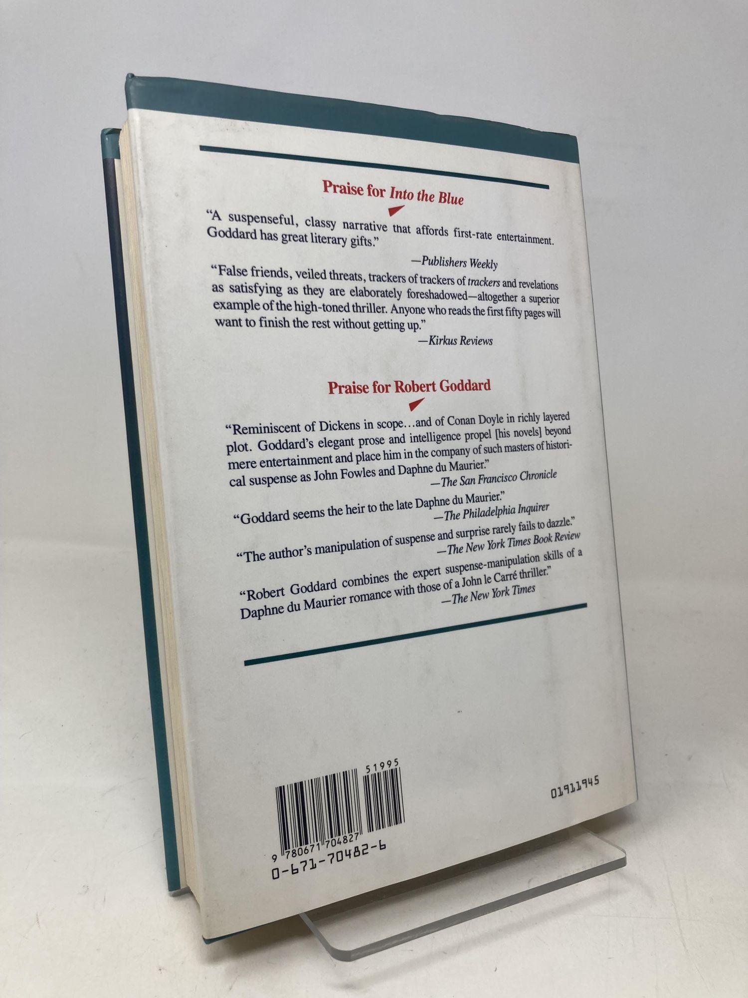 Into the Blue by Goddard, Robert | Hardcover | 1990 | Poseidon Pr ...