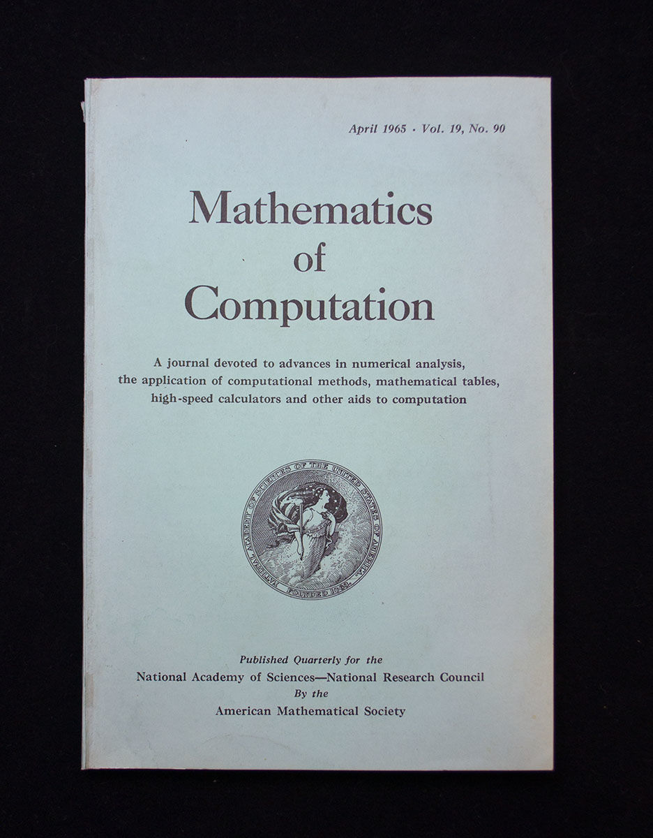 Algorithm for the Machine Calculation of Complex Fourier Series by COOLEY, James W | 1965 ...