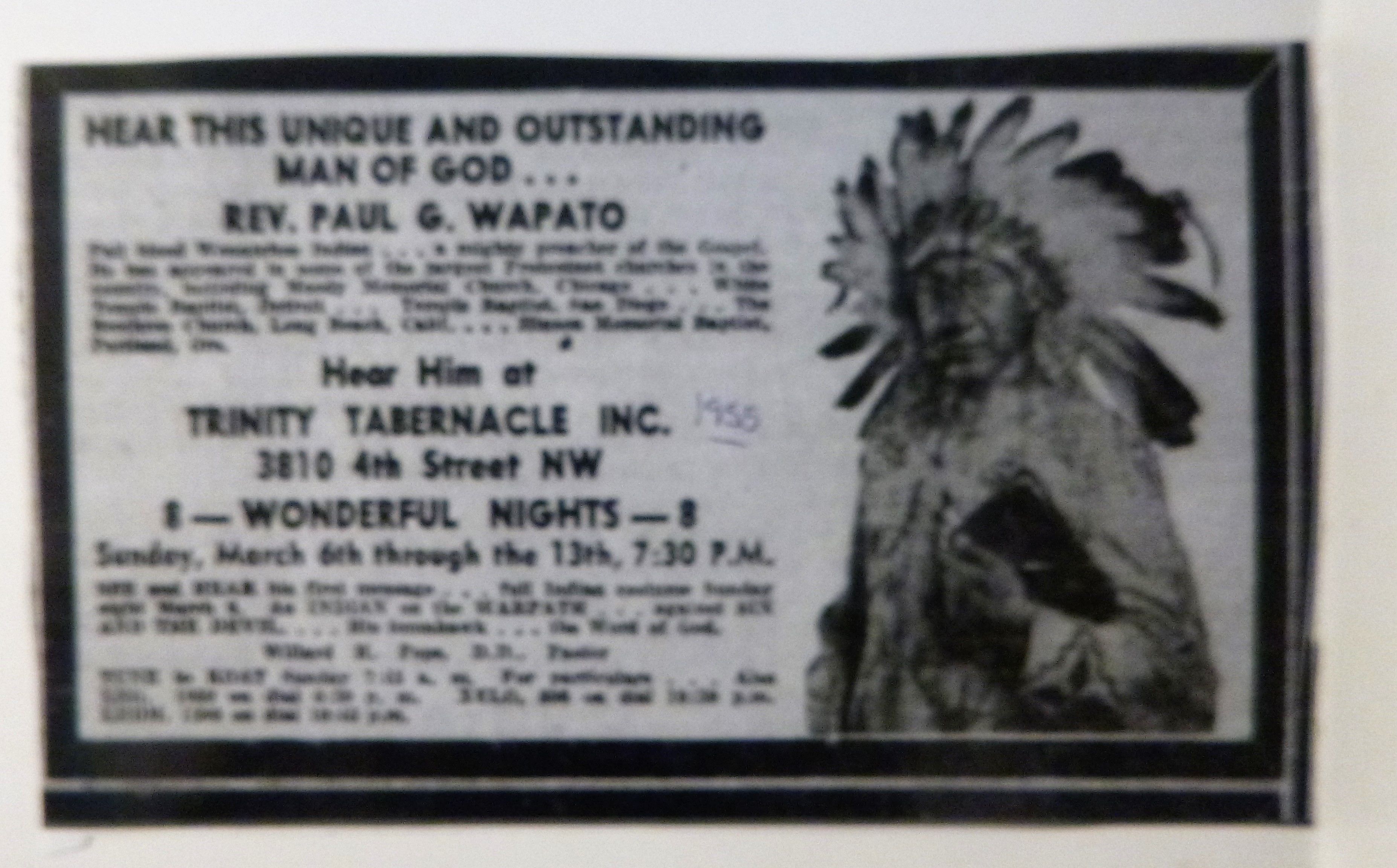 Paul G.Wapato - Wenatchee Native American Evangelist- Signed Biblio