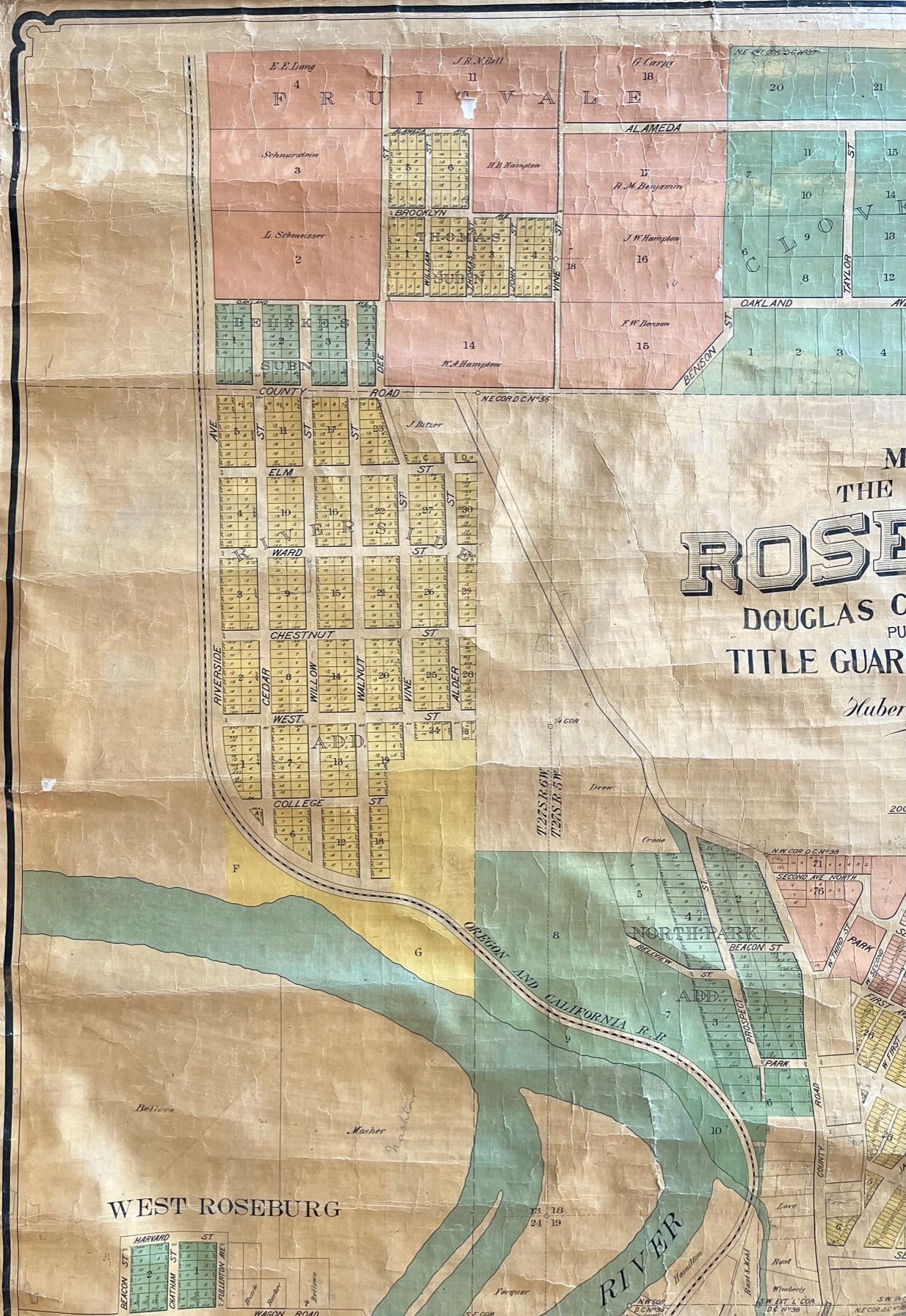 Map of the city of Roseburg, Douglas County, Oregon. Compiled by ...