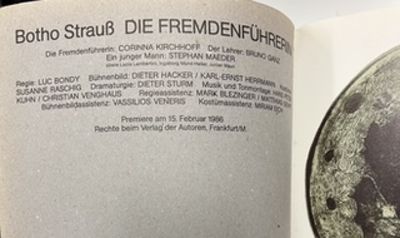 Botho Straub DIE FREMDENFUHRERIN … CORINNA KIRCHHOFF … BRUNO GANZ ...
