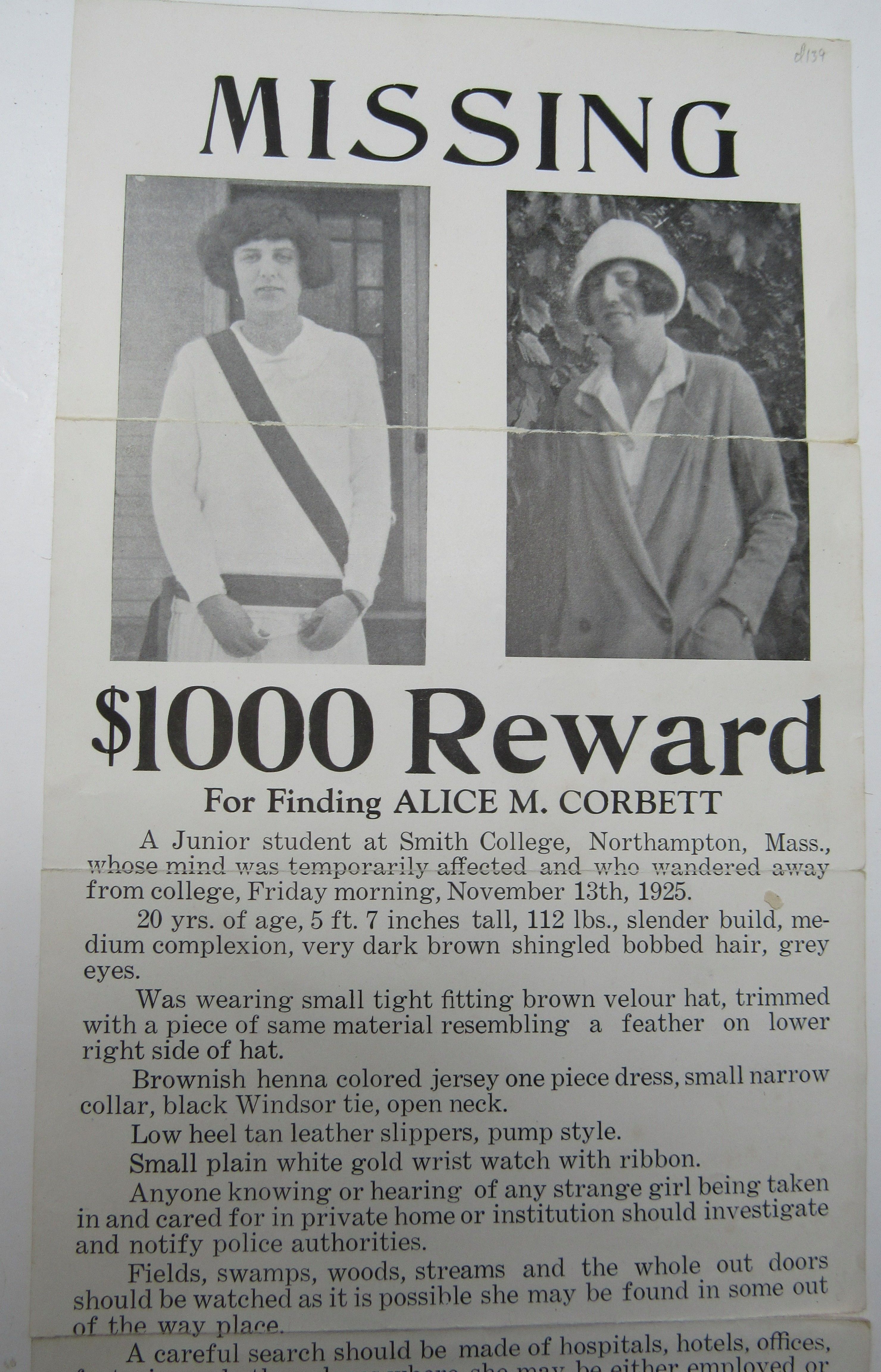 Vintage Missing Person Poster