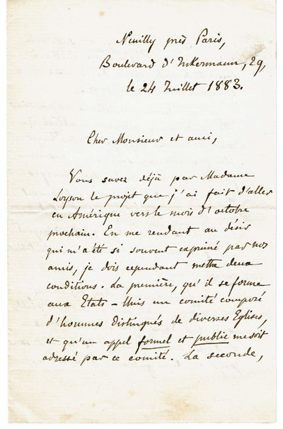 A CORRESPONDENCE consisting of 4 AUTOGRAPH LETTERS SIGNED by the Famous ...