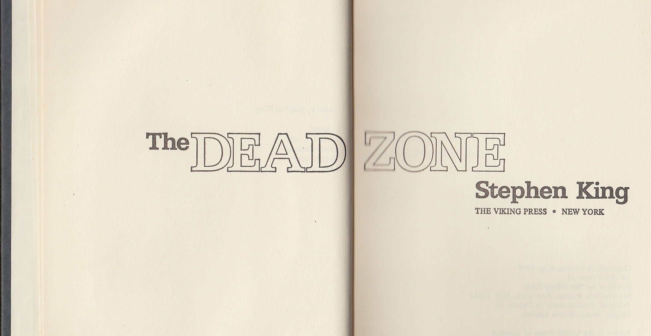 The Dead Zone [Signed] by King, Stephen | Hardcover | 1979 | The Viking ...