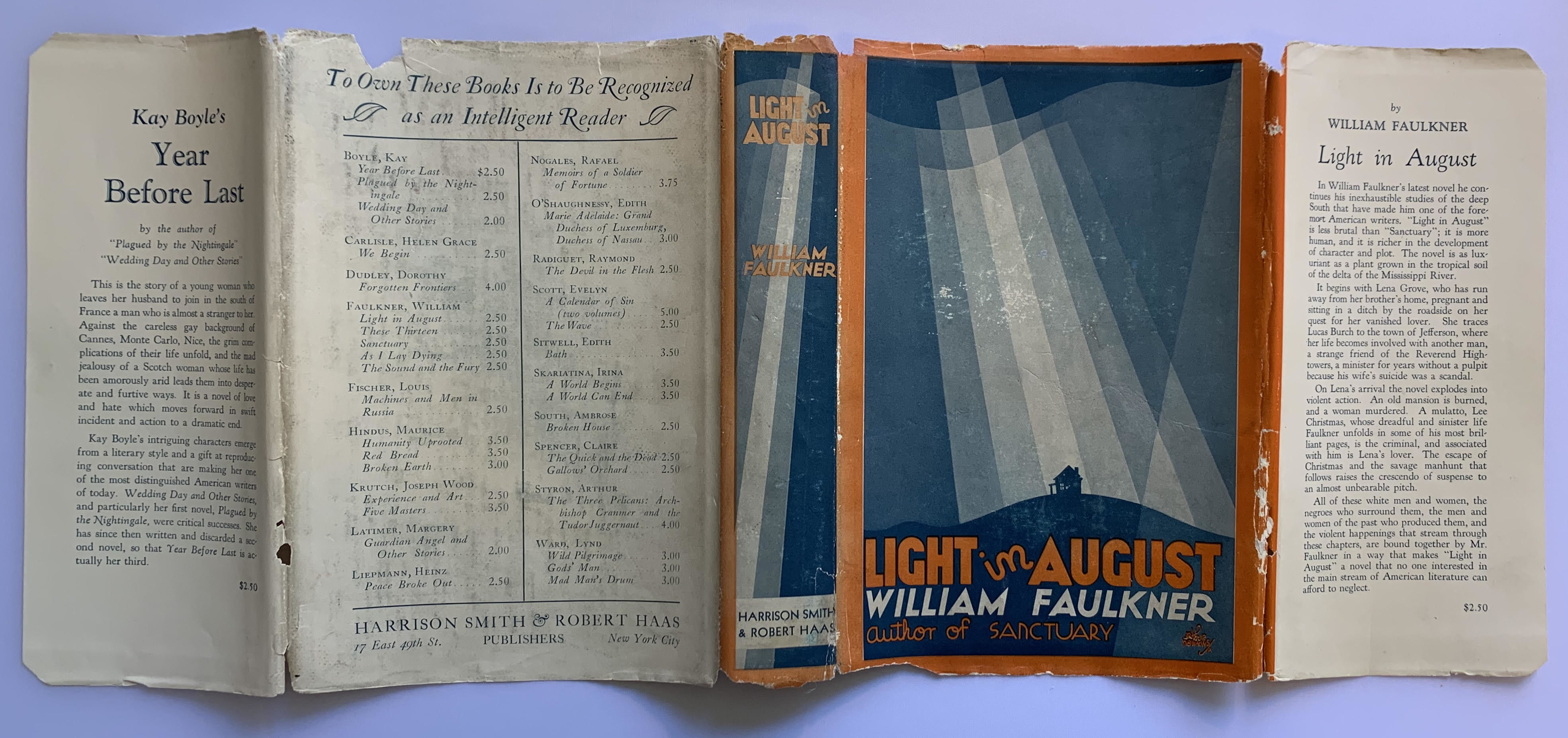Light in August by Faulkner, William | 1932 | Harrison Smith and Robert ...