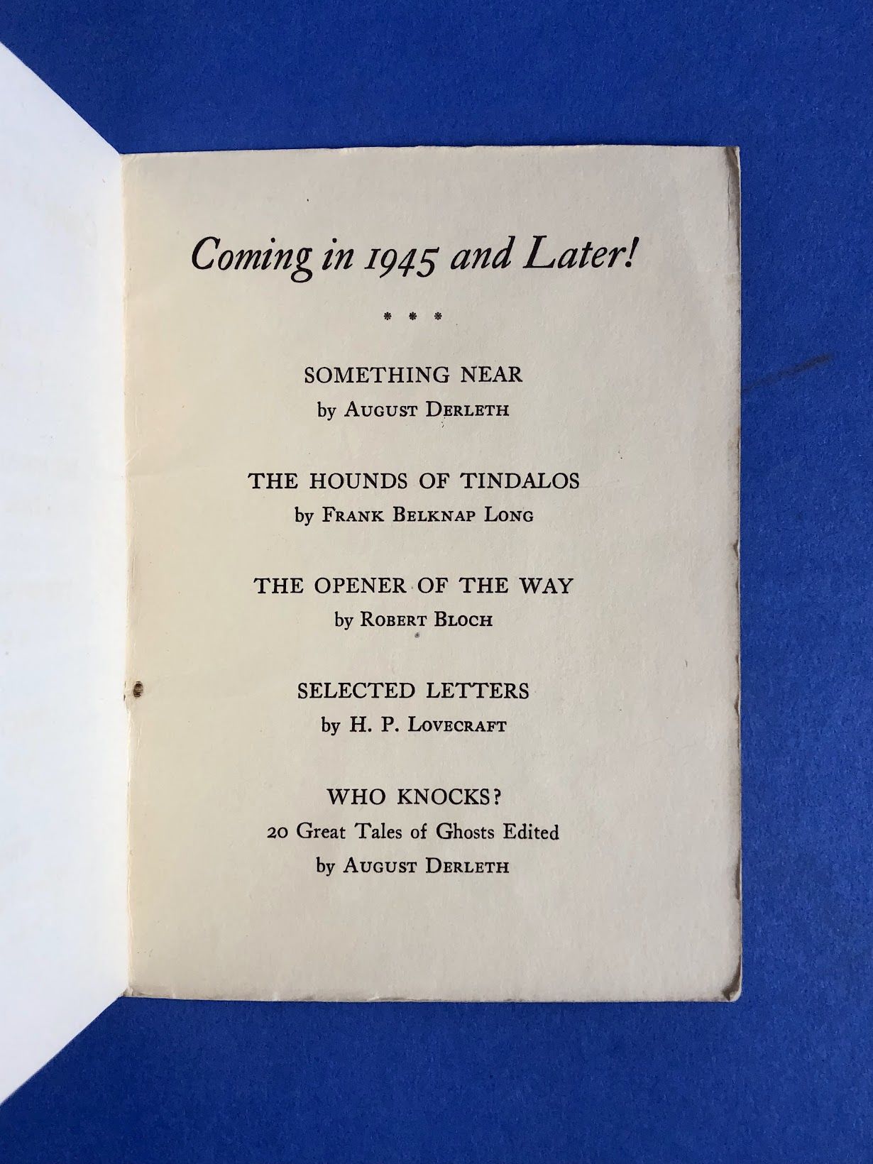 Books from Arkham House Wraps | 1944 | Arkham House | Biblio
