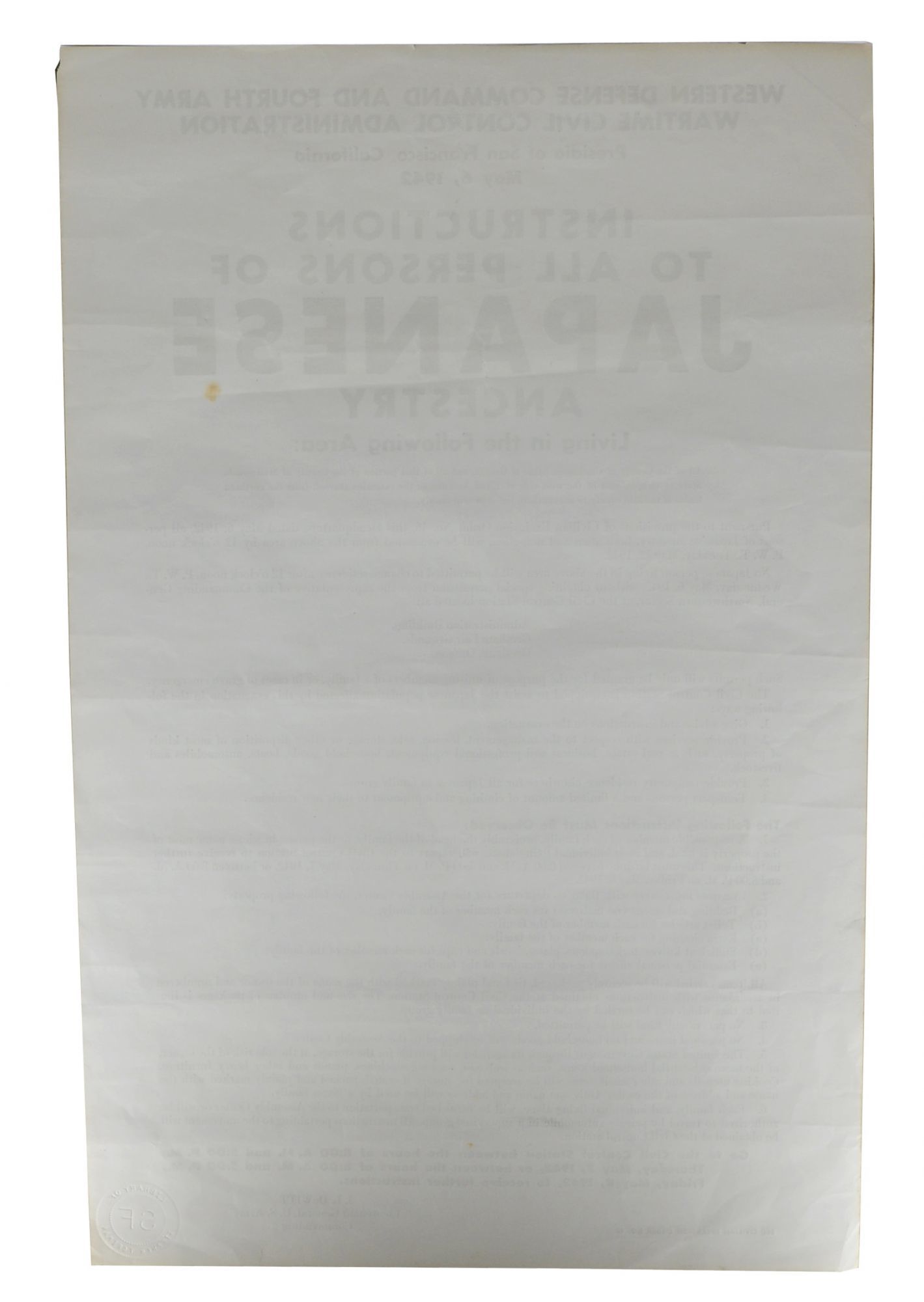 [Japanese Internment Poster] Instructions to Persons of Japanese ...