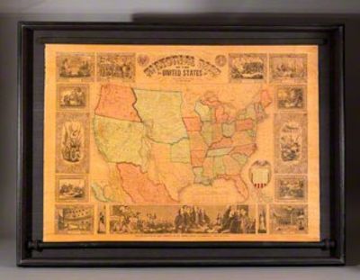 Pictorial Map of the United States by ENSIGN & THAYER | 1850 | Biblio
