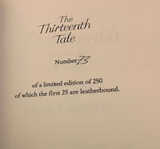 The Thirteenth Tale(Limited Signed Edition) by Diane Setterfield ...